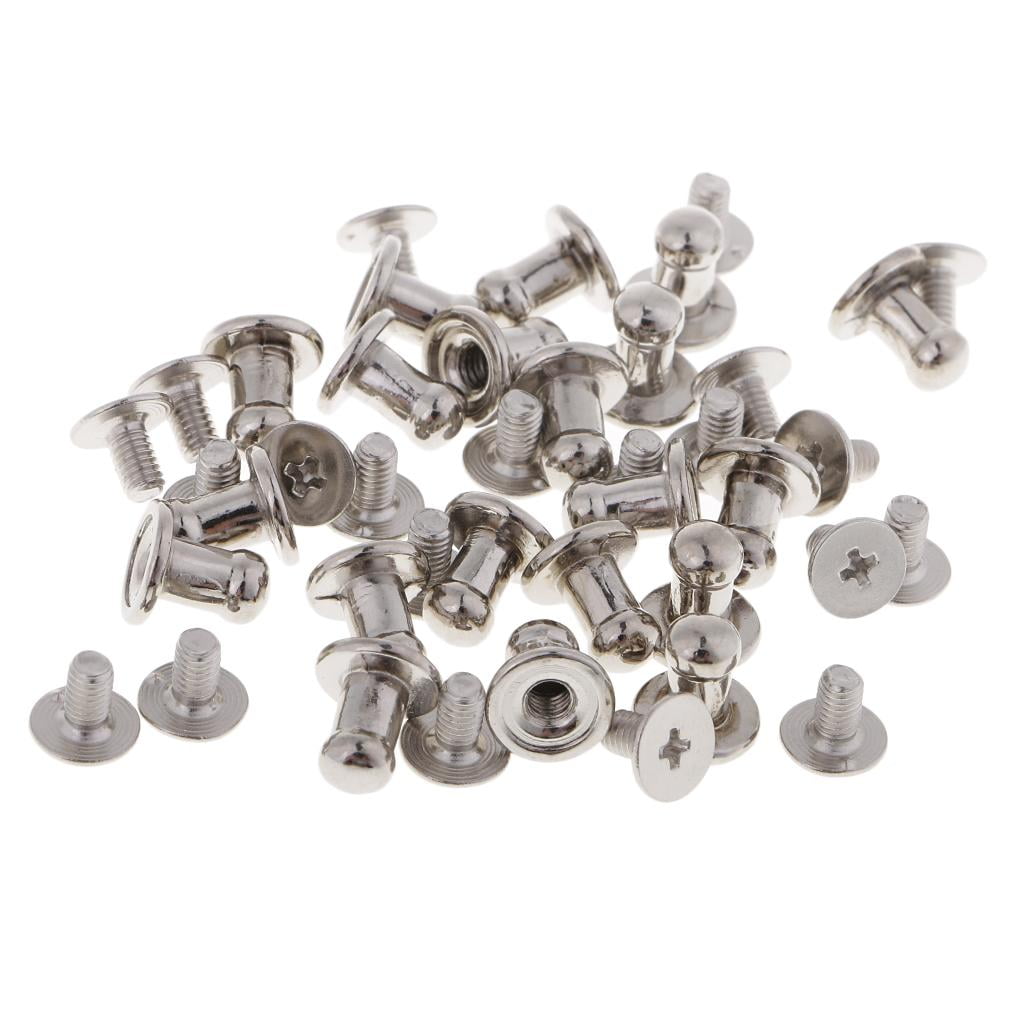 20 Sets Crafts Decoration Supply Round Head Rivet Studs Screw Back ...