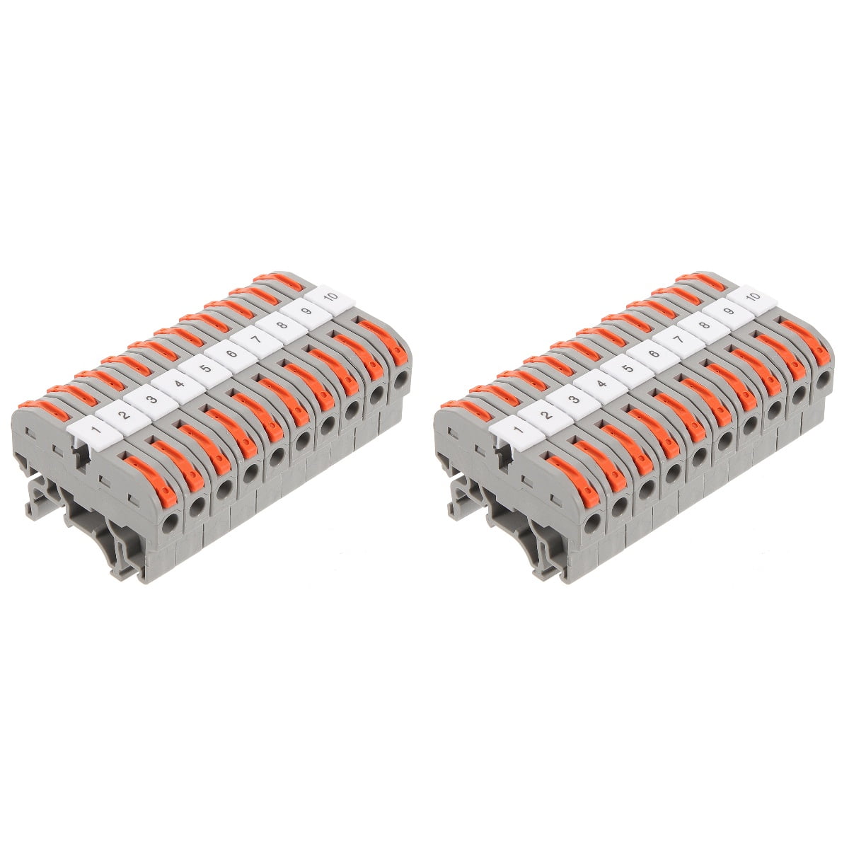 20 Sets Din Rail Terminal Block Connector Block Electrical Screw ...