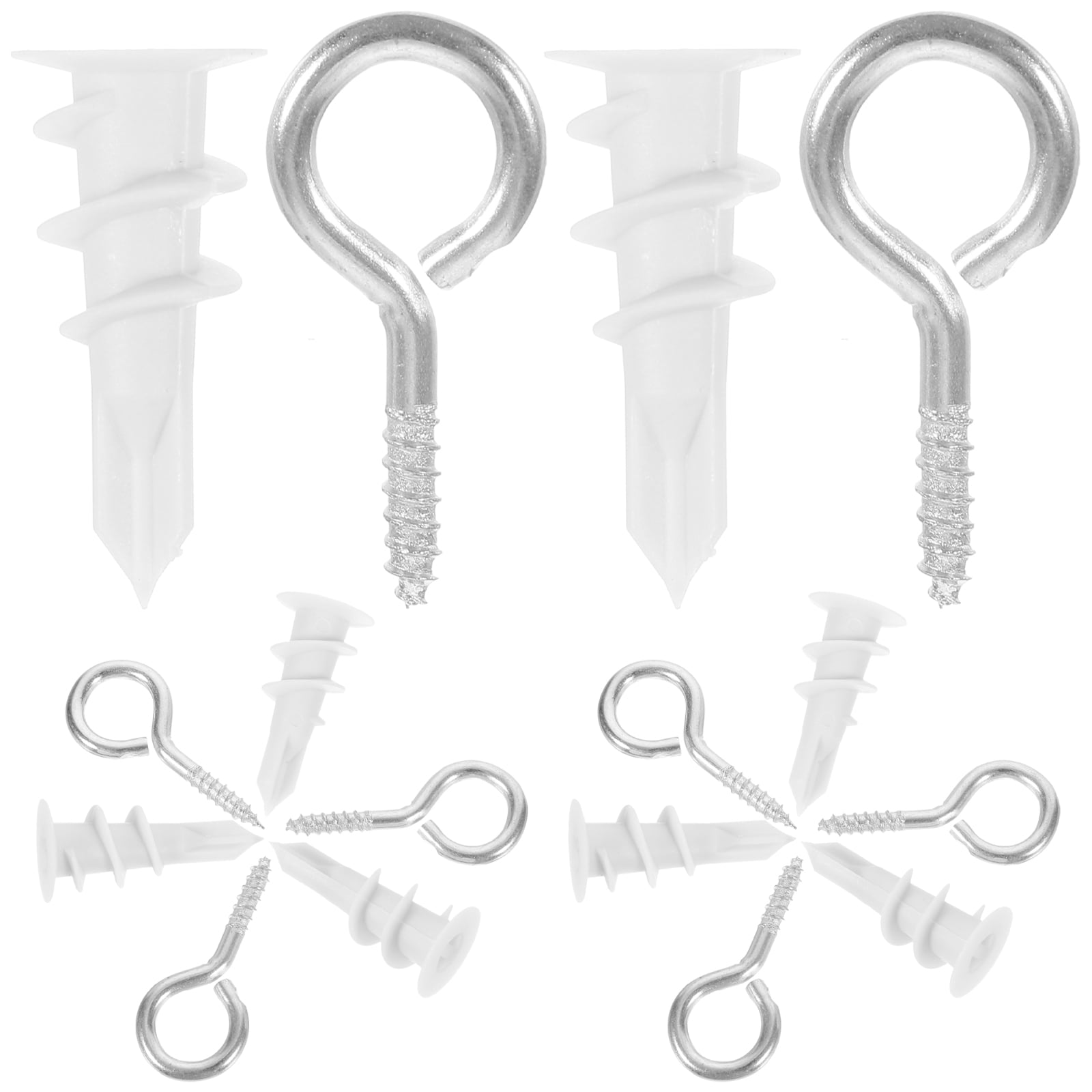 20 Sets Drywall Self Drilling Anchors Self Tapping Eye Hooks Screws ...