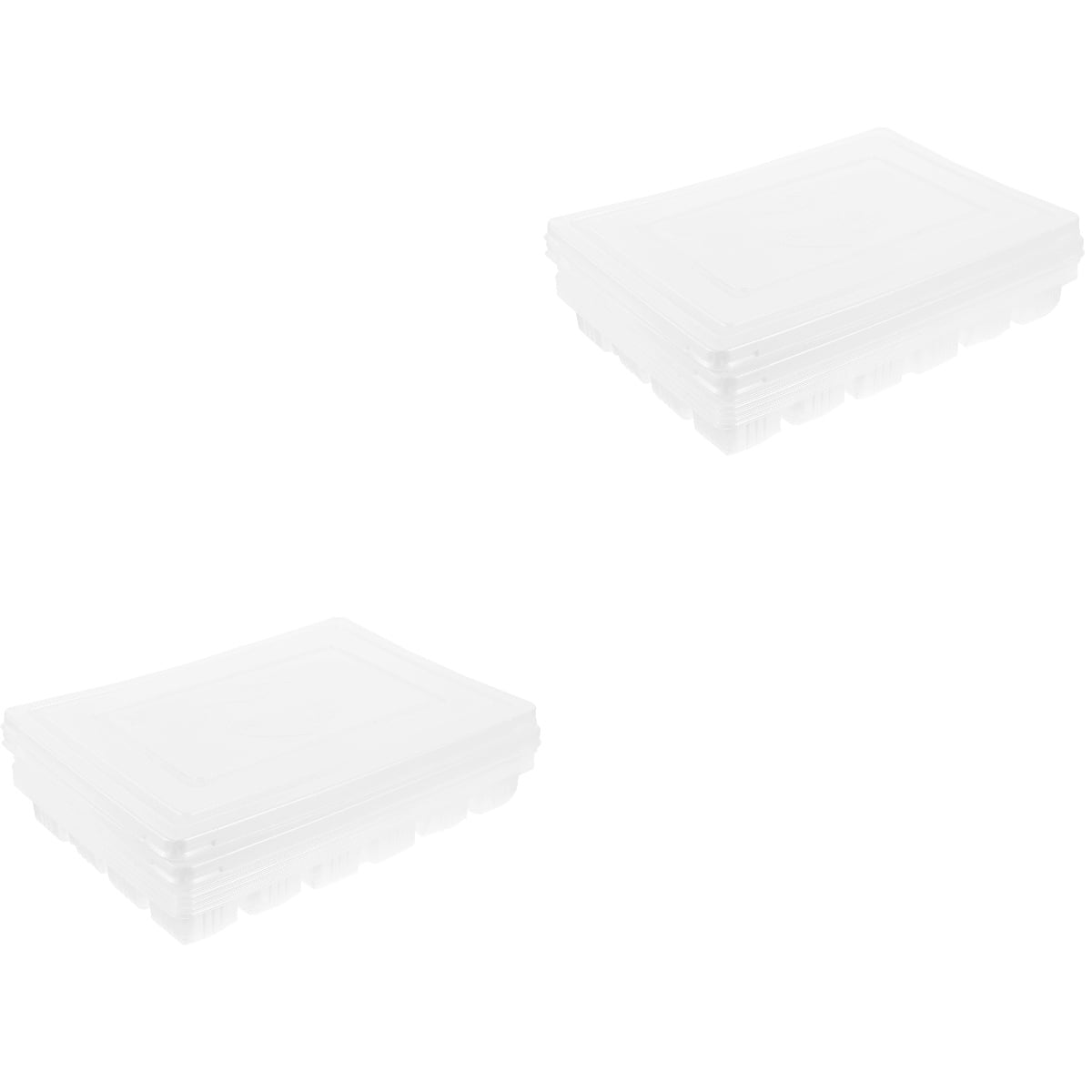 20 Sets Dumpling Box with Lid Fridge Refrigerator Disposable Wonton ...