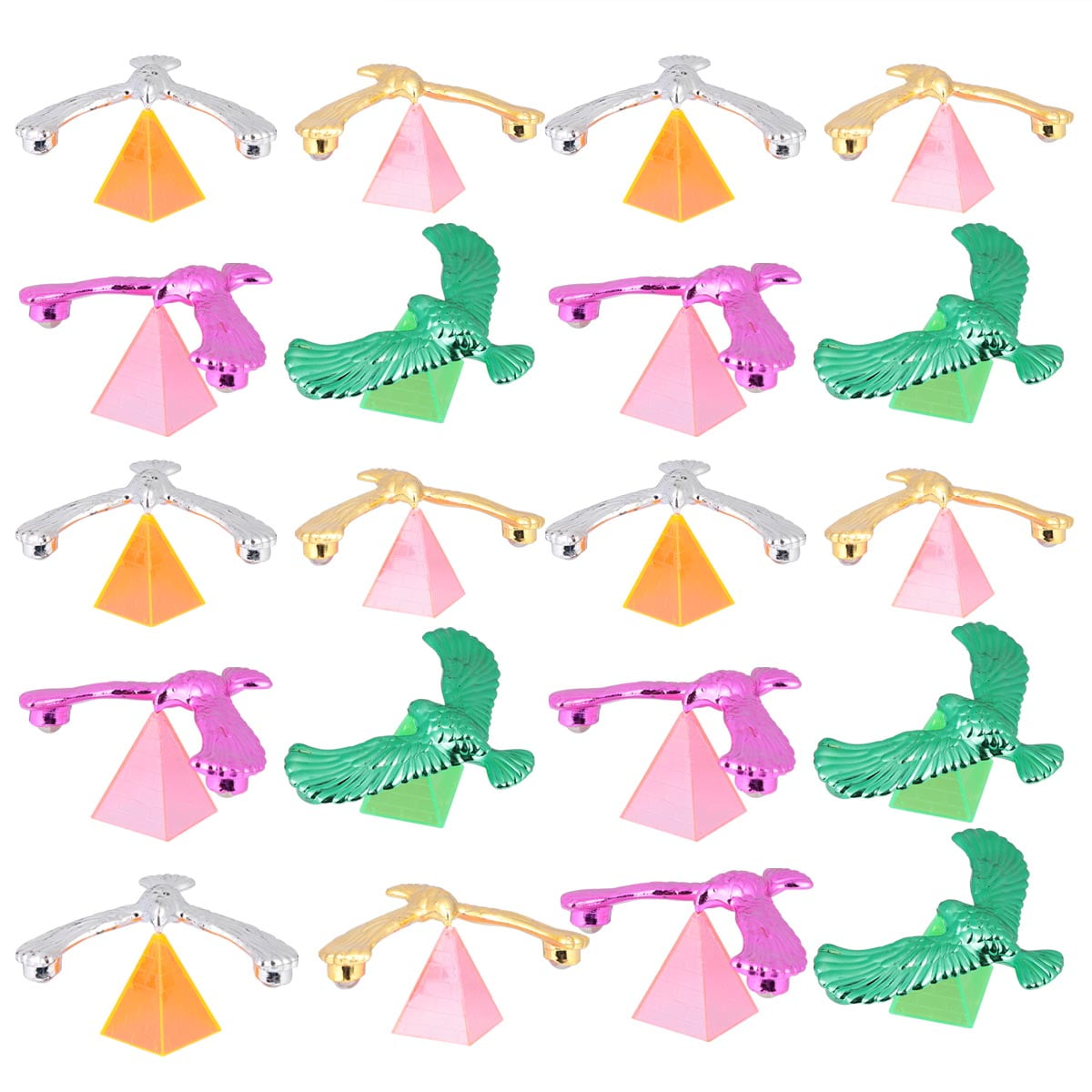 20 Sets Funny Balance Eagle Toys Plastic Birds Toys Educational Prop ...