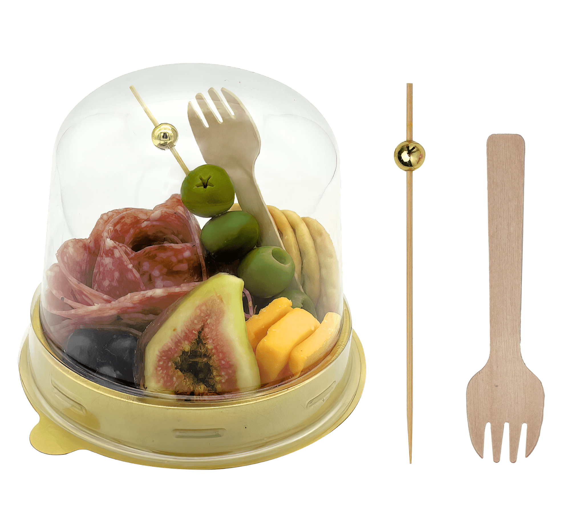 20 Sets Gold Charcuterie Domes With Lids, Appetizer Cups, Party ...
