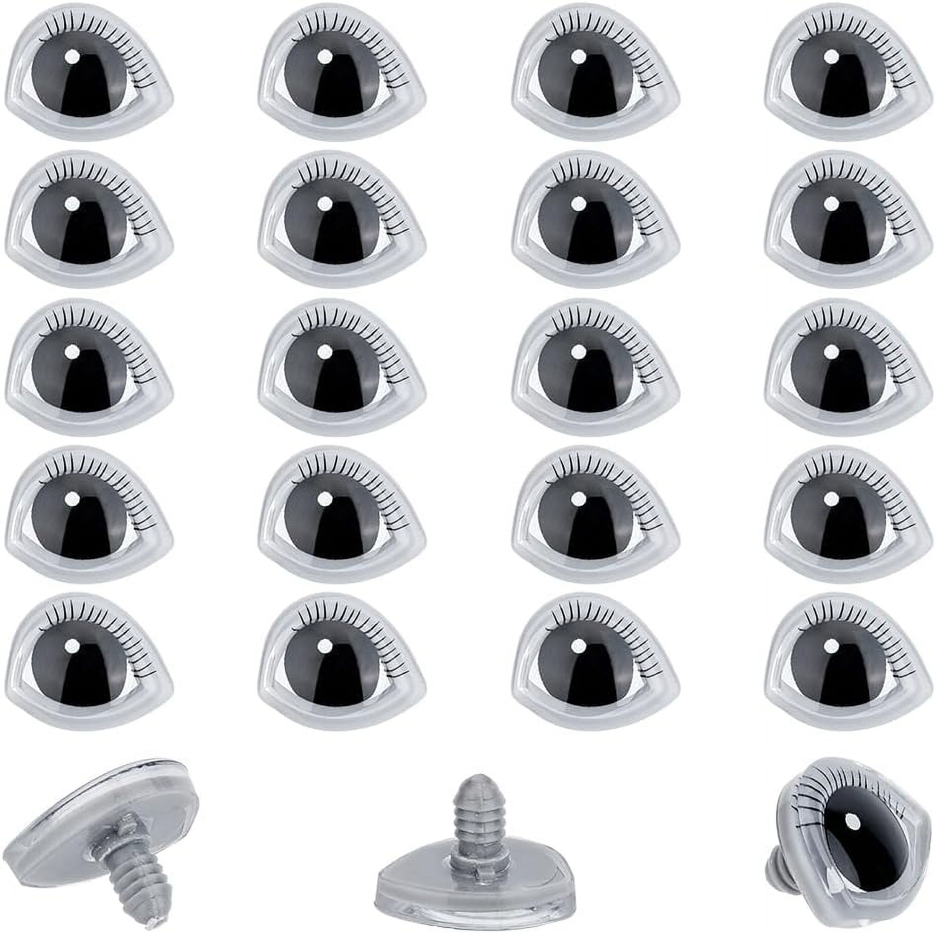 20 Sets Large Safety Eyes Resin Stuffed Animal Eyes Black Eye Shape ...