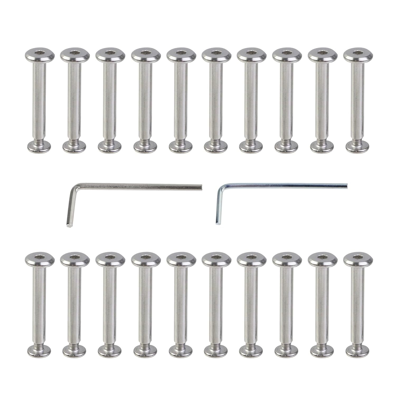 20 Sets M3×4mm Silver Binding Post Screw Φ4×25mm Screw Rivets Stainless ...