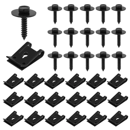 20 Sets M4.2 Universal Fender Liner Screws And U-Nut Kit, Automotive ...