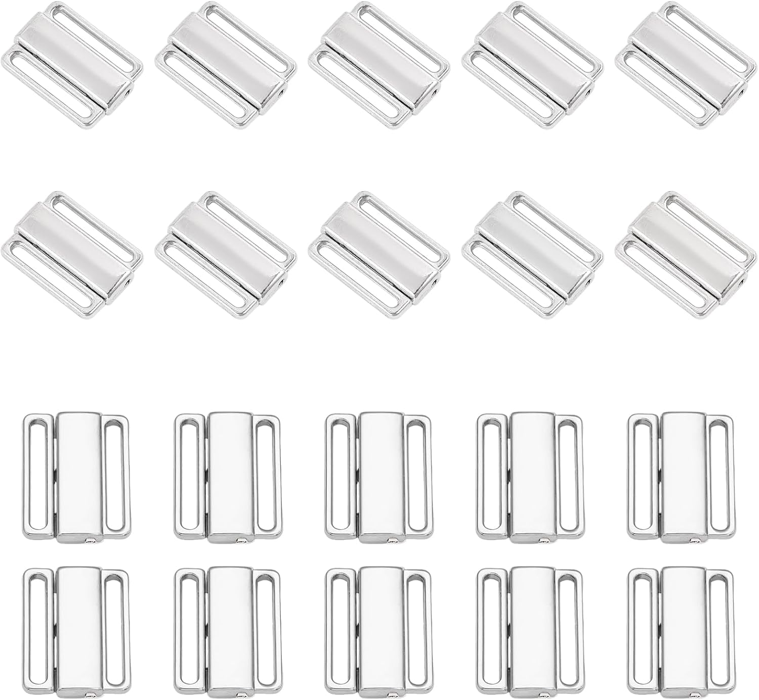 20 Sets Metal Bra Strap Hooks Alloy Bikini Clips Bathing Suit ...