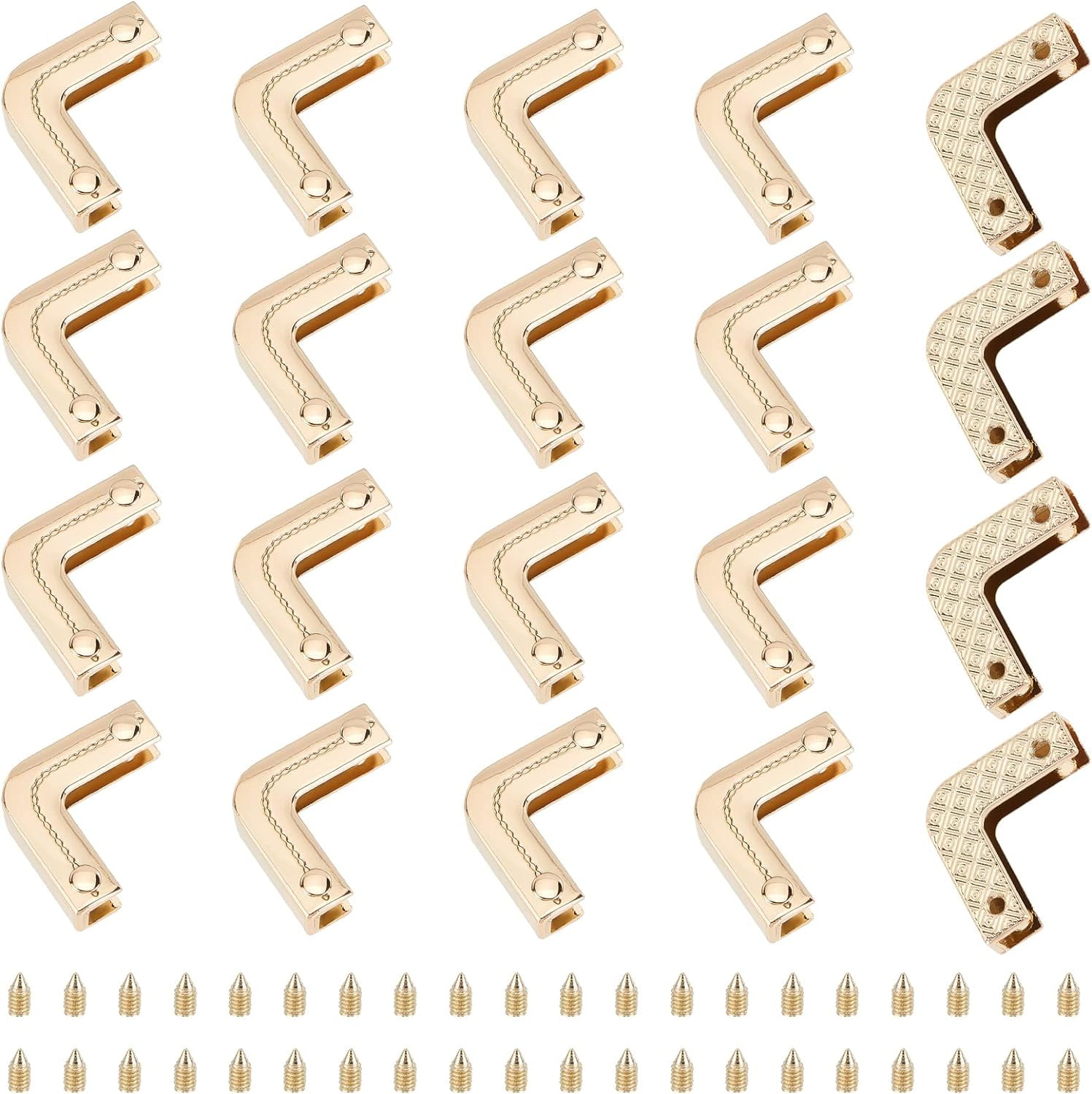 20 Sets Metal Purse Corner Protector for Bag Hollow Decorative Edge ...