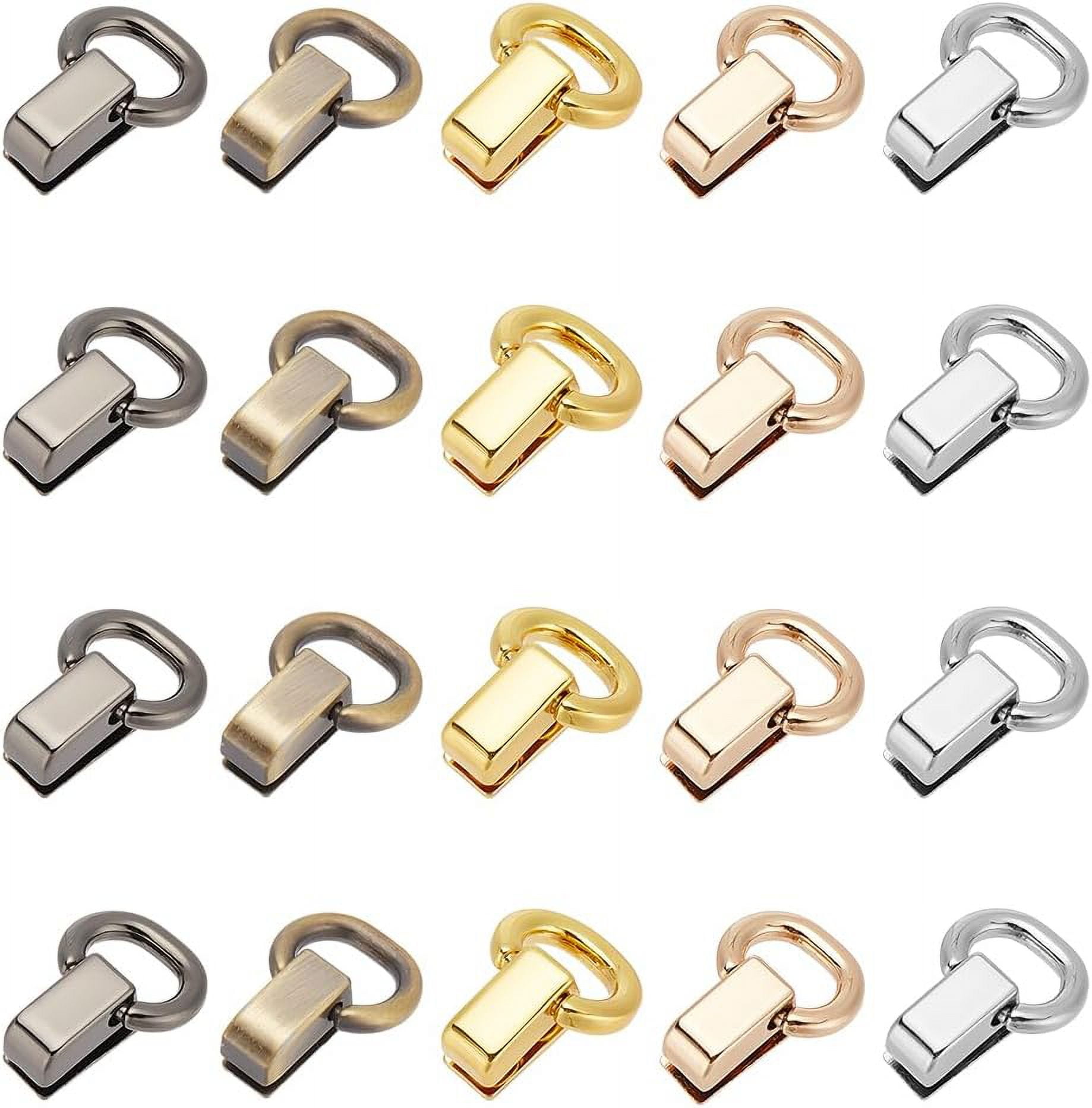 20 Sets Metal Suspension Clasps for Purse 5 Colors Handbag Side Clip ...