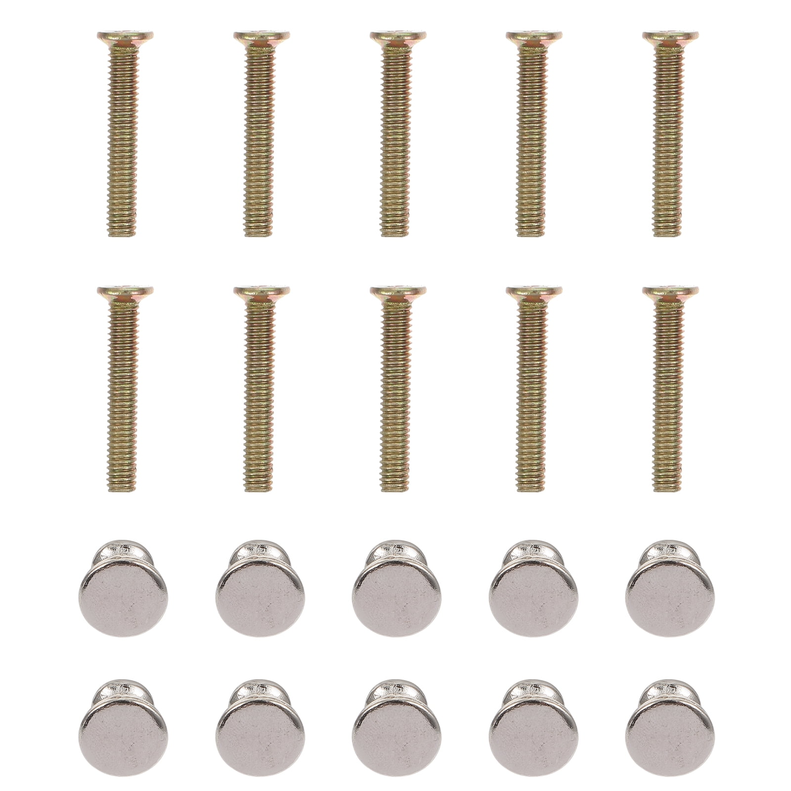 20 Sets Mini Knobs Cabinet Brown Square Handles Brushed Nickel Drawer ...