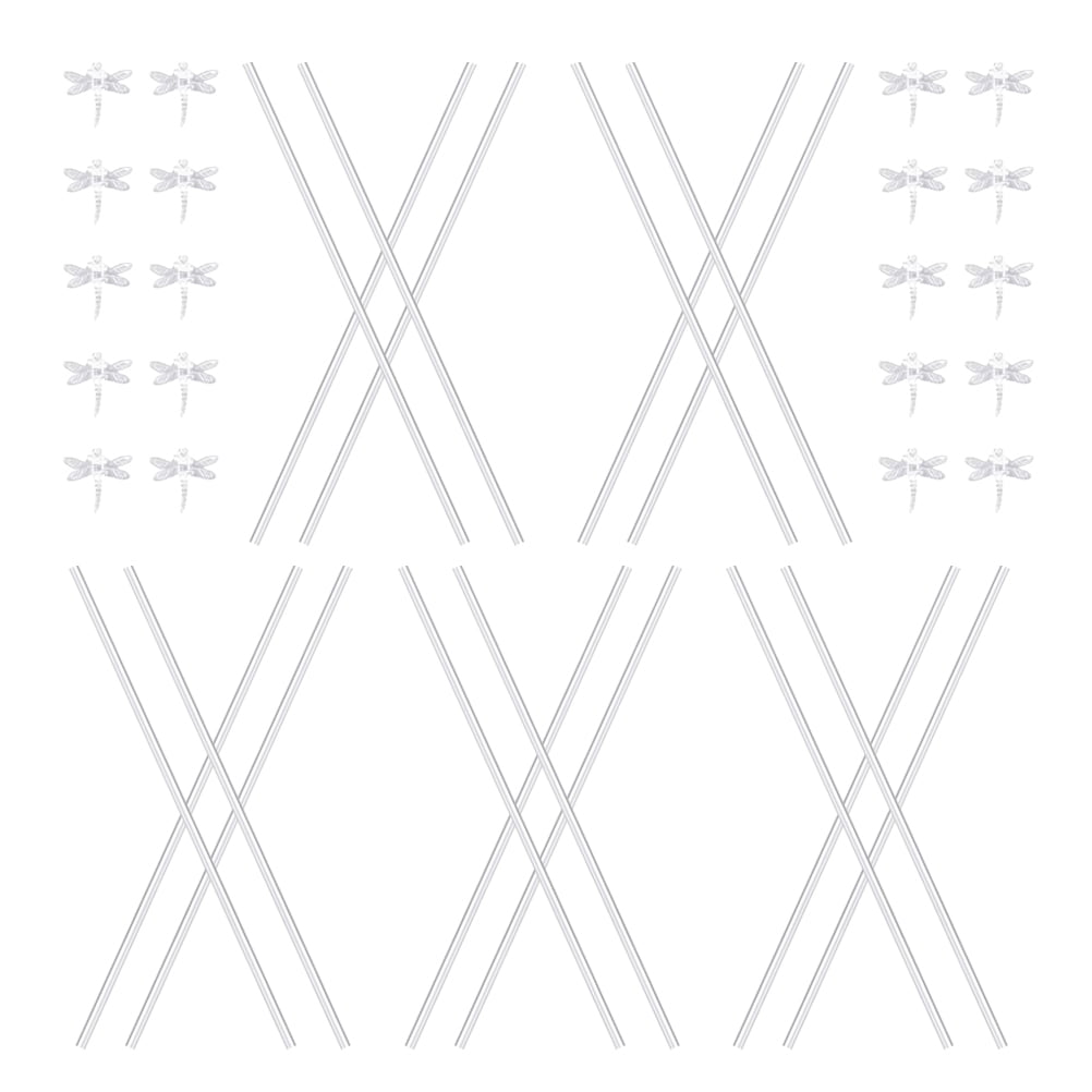 20 Sets Plant Stakes Plants Potted Orchid Clip Garden Acrylic - Walmart.com