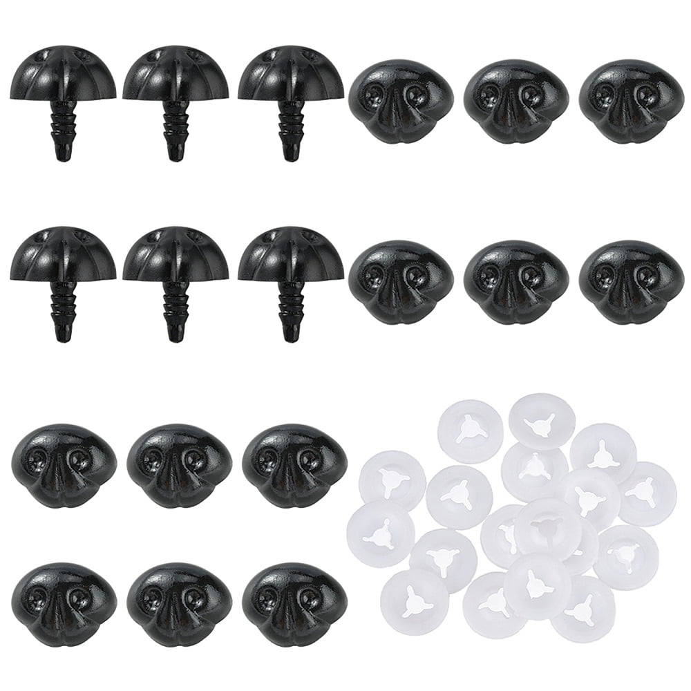 20 Sets Plastic Dog Safety Craft Noses with Spacer for DIY Toys Puppet ...