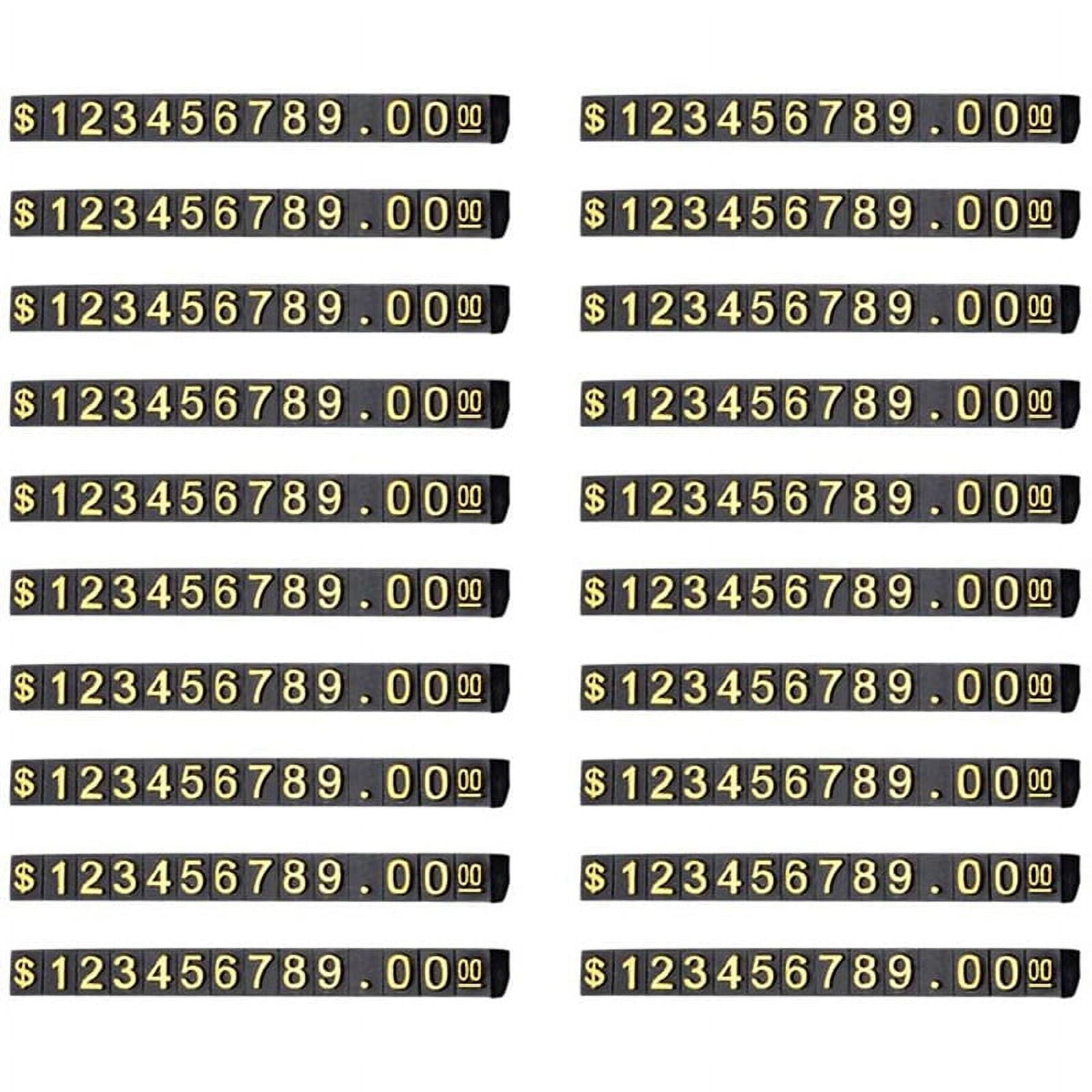 20 Sets Price Display Square Adjustable Price Tag for Price Display ...