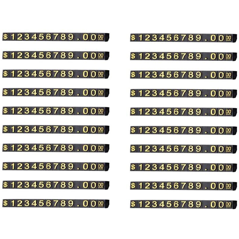 20 Sets Price Display Square Adjustable Price Tag for Price Display ...