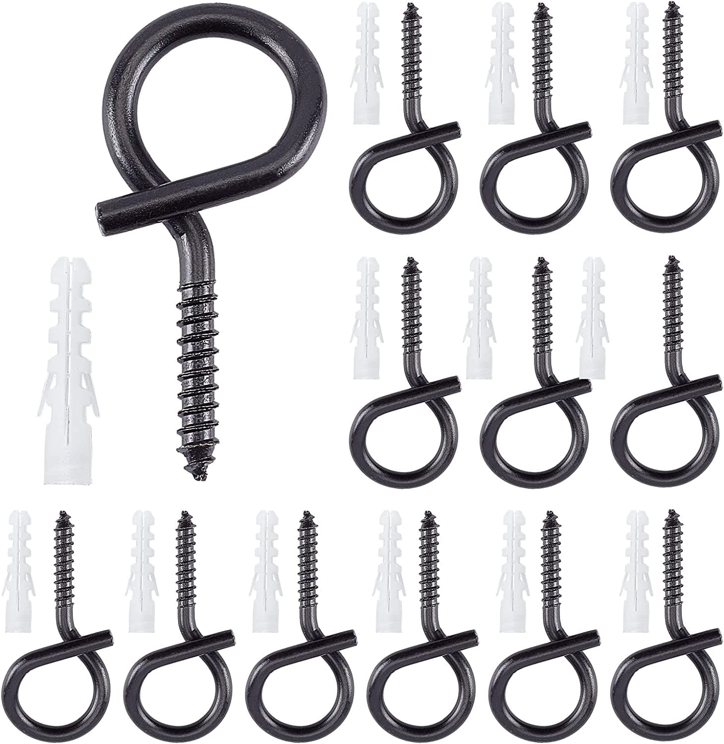 20 Sets Q-Hanger Ceiling Hooks Screw Hook Outdoor Lights Easter Lights ...