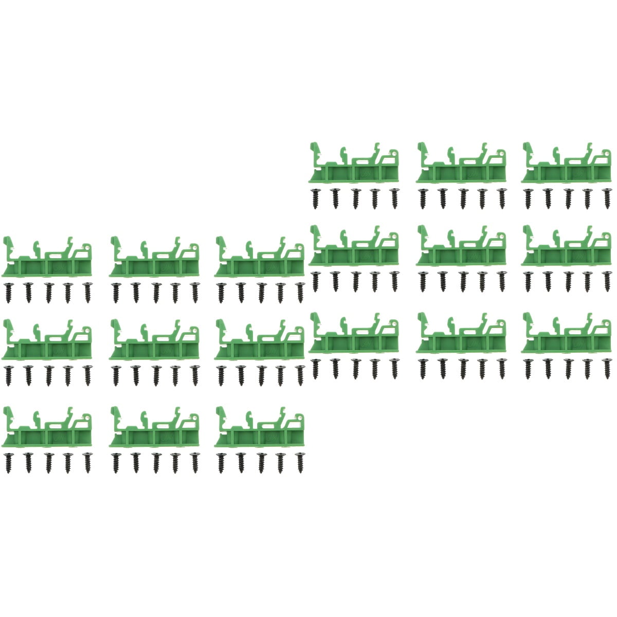 20 Sets Rail Mounting Bracket DIN Carrier Clip Clips for DIY Electrical ...