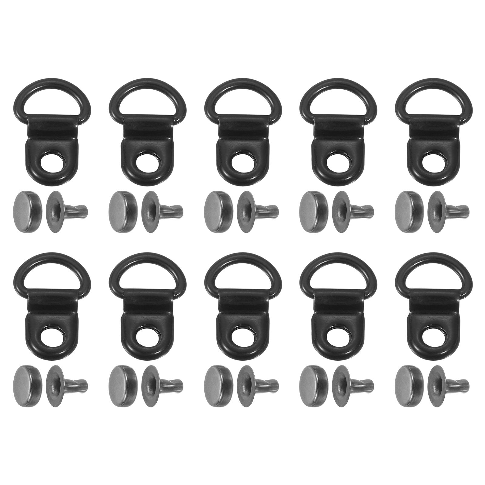 20 Sets Shoelace Hook, Boot Lace Hooks D‑Ring Eyelet Buckles with Rivet ...