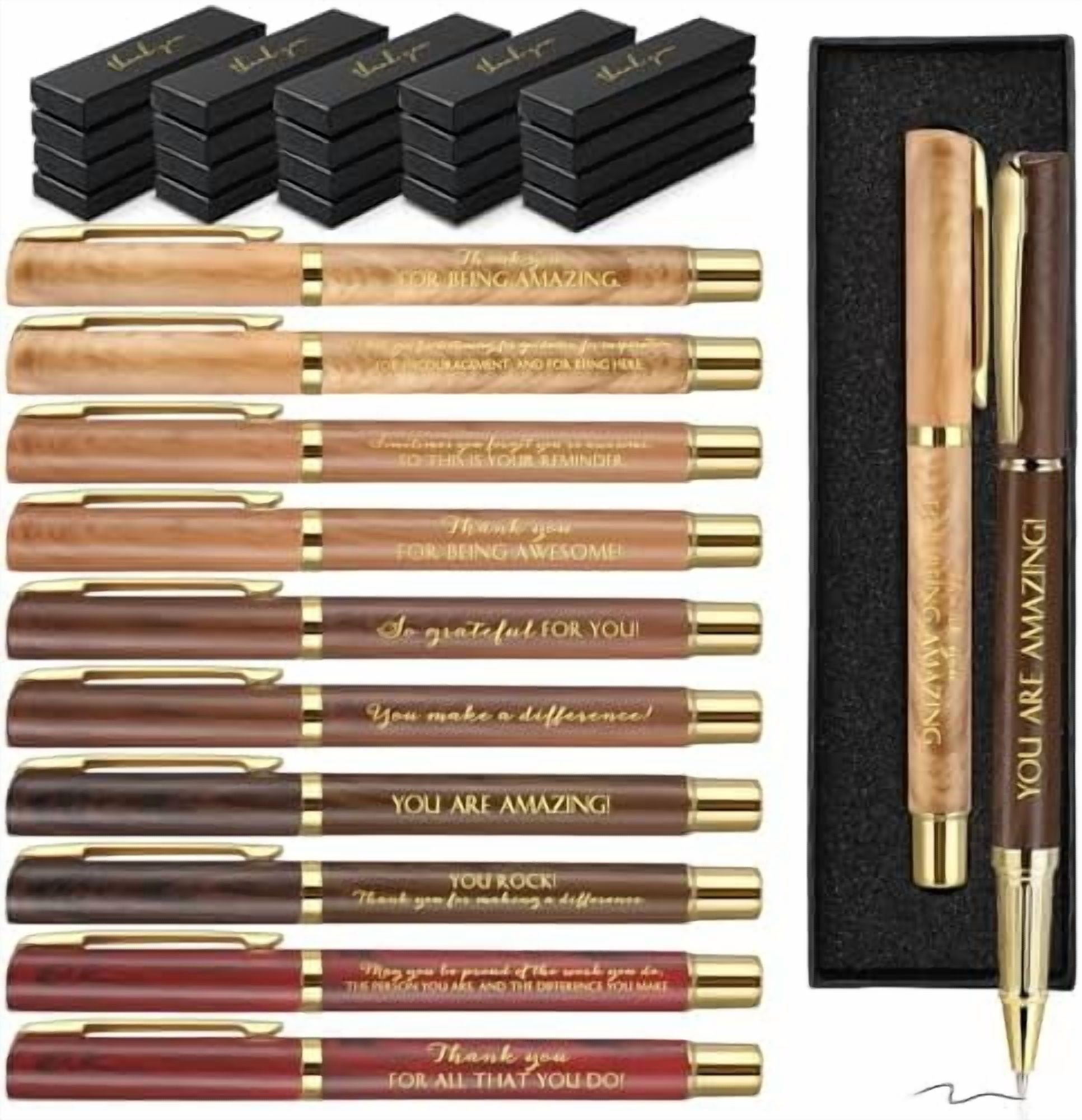 20 Sets Thank You Gifts Inspirational Ballpoint Pen with Box Christmas ...