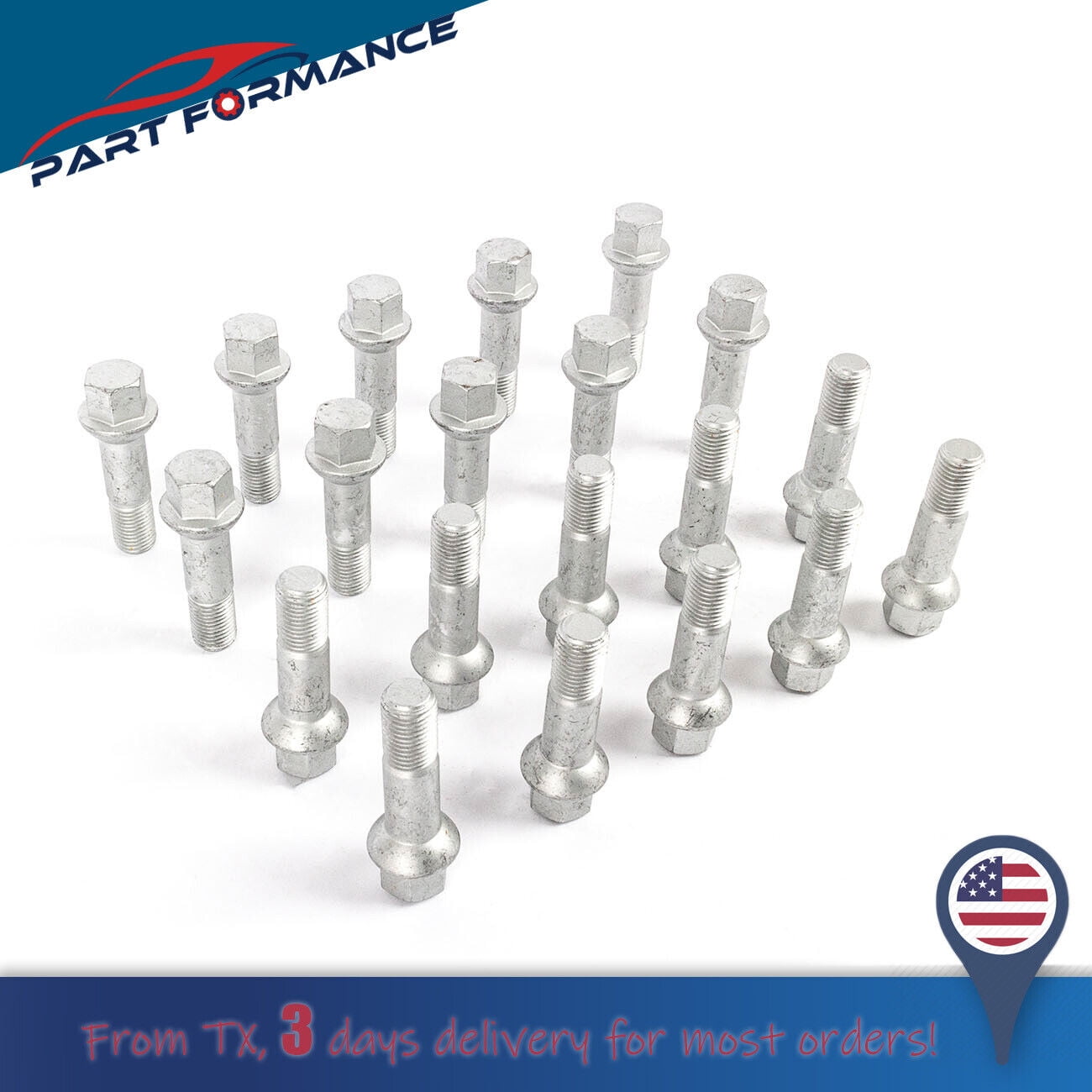 20 Sets Wheel Lug Bolts and Nuts for 2014 Mercedes Benz W204 W164 ML350 ...