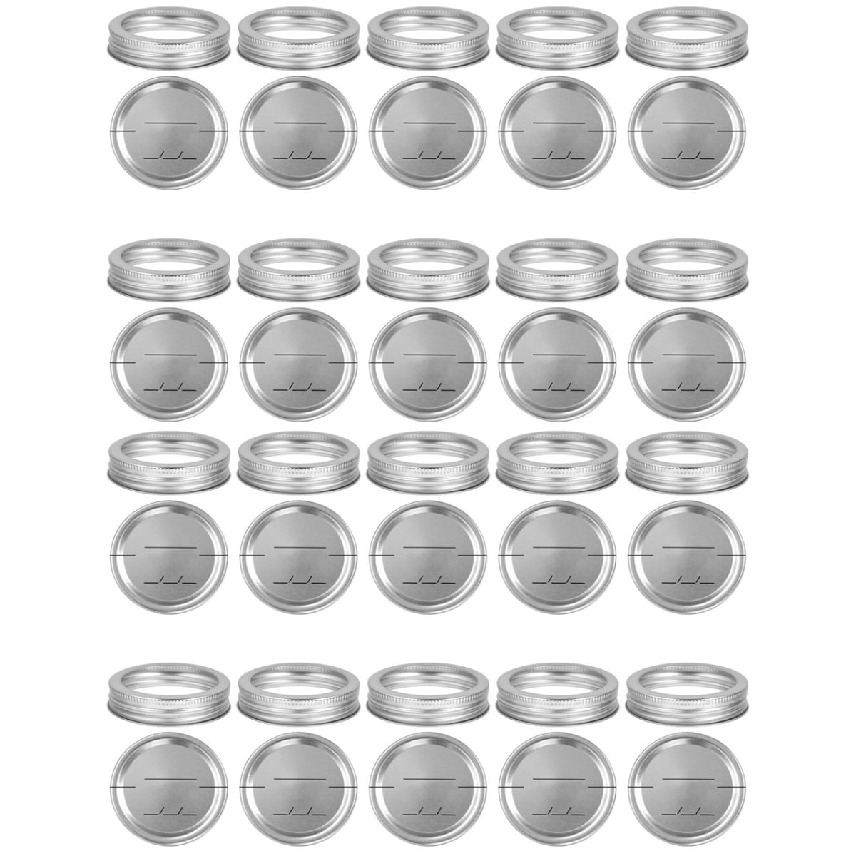 CIMAXIC Silver Airtight Canning Lids for Jars Kitchen Storage 20Sets ...