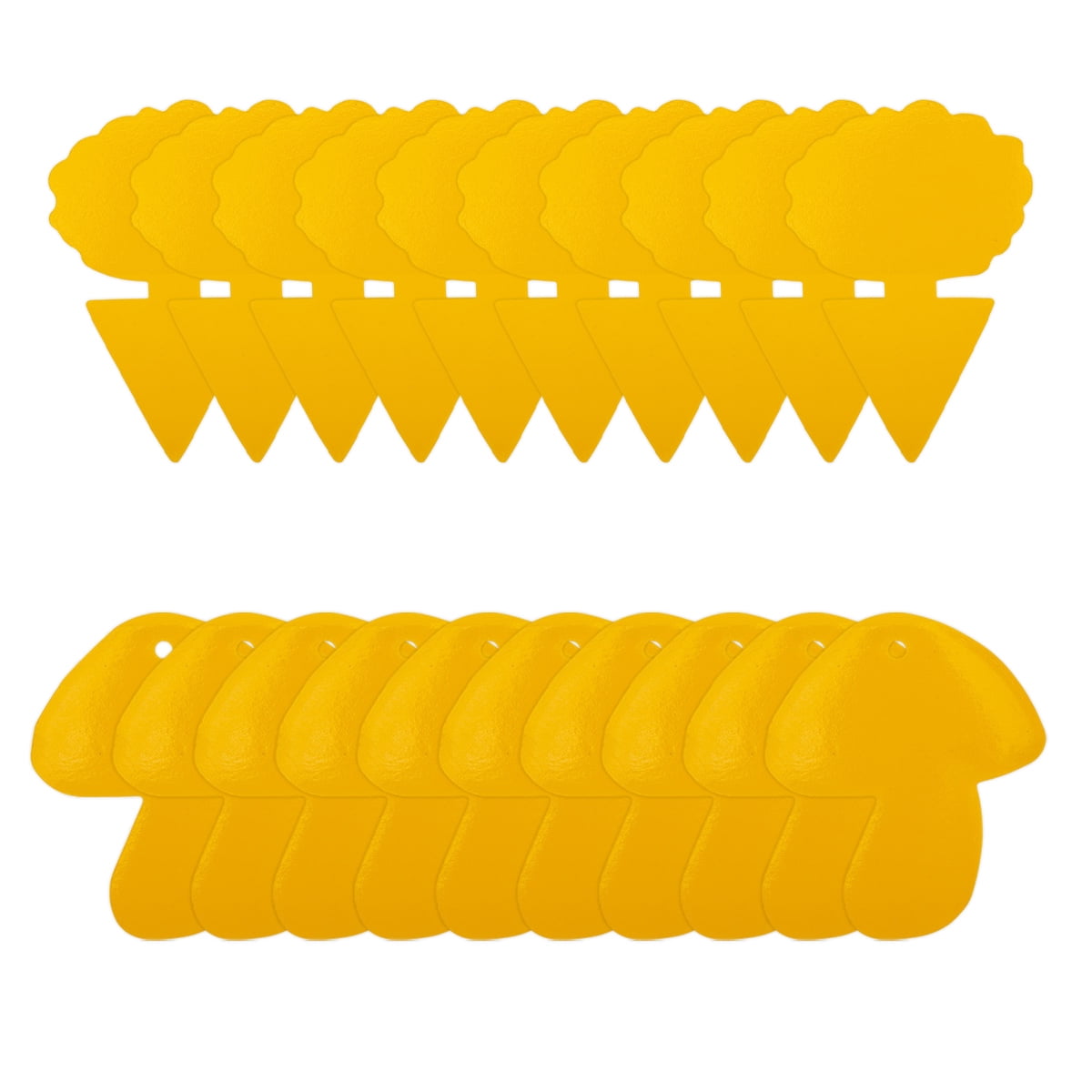 20 Shaped Sticky Plate Yellow Stickers For Indoor Plant Pest Control ...
