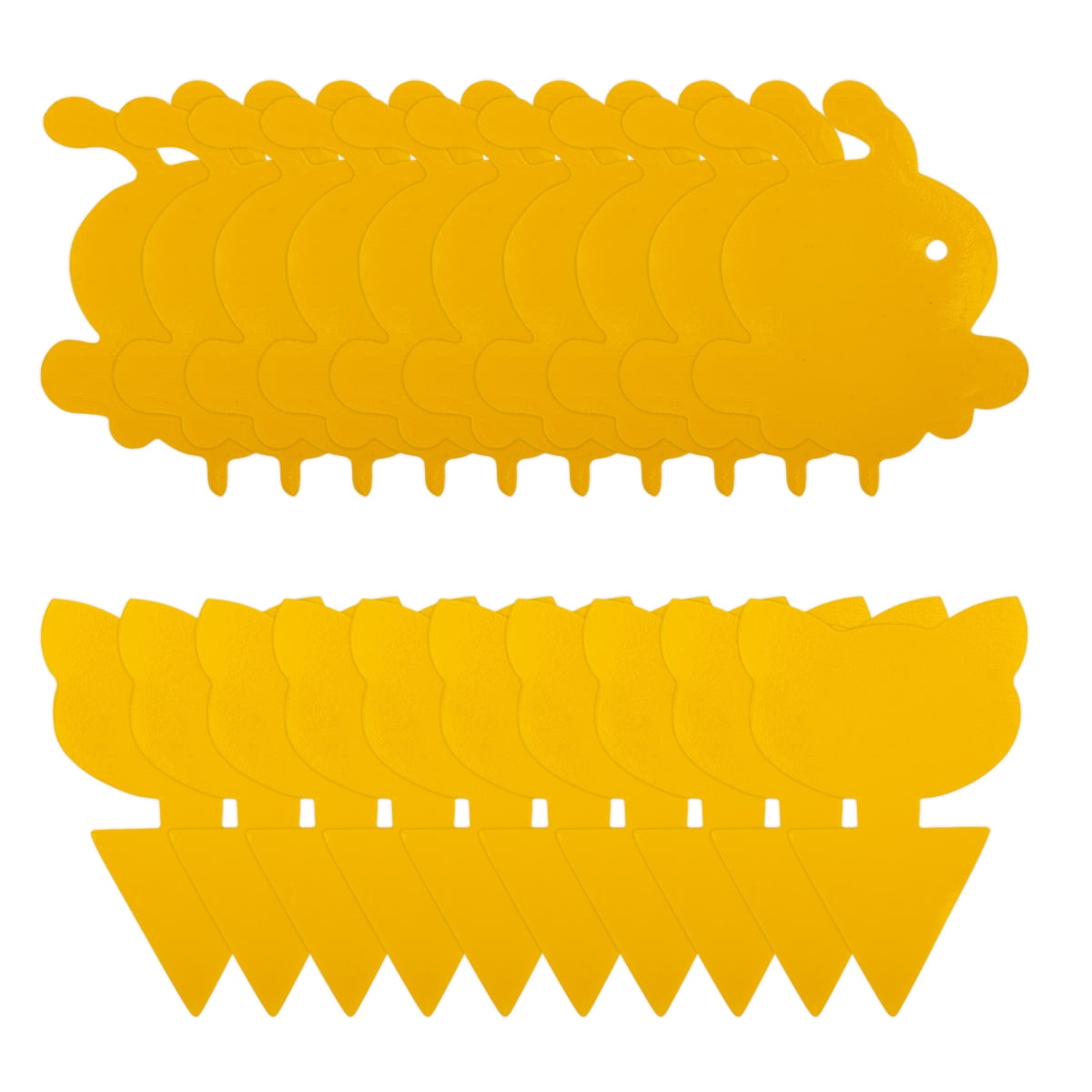 20 Shaped Sticky Plate Yellow Stickers for Indoor Plant Pest Control ...