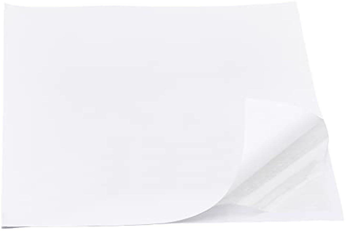 20PCS 0.2mm Square Double Sided Sticky Sheets White Self Adhesive Tape ...