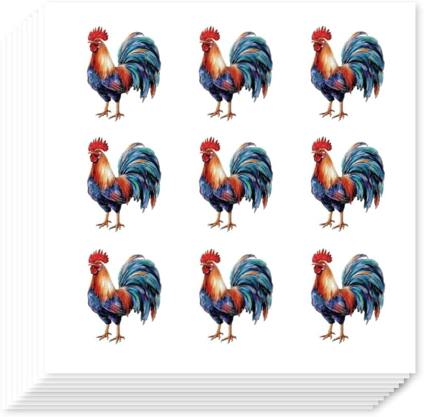 20 Sheet 180Pcs Rooster Planner Stickers 1 Inch Rooster Self-Adhesive ...