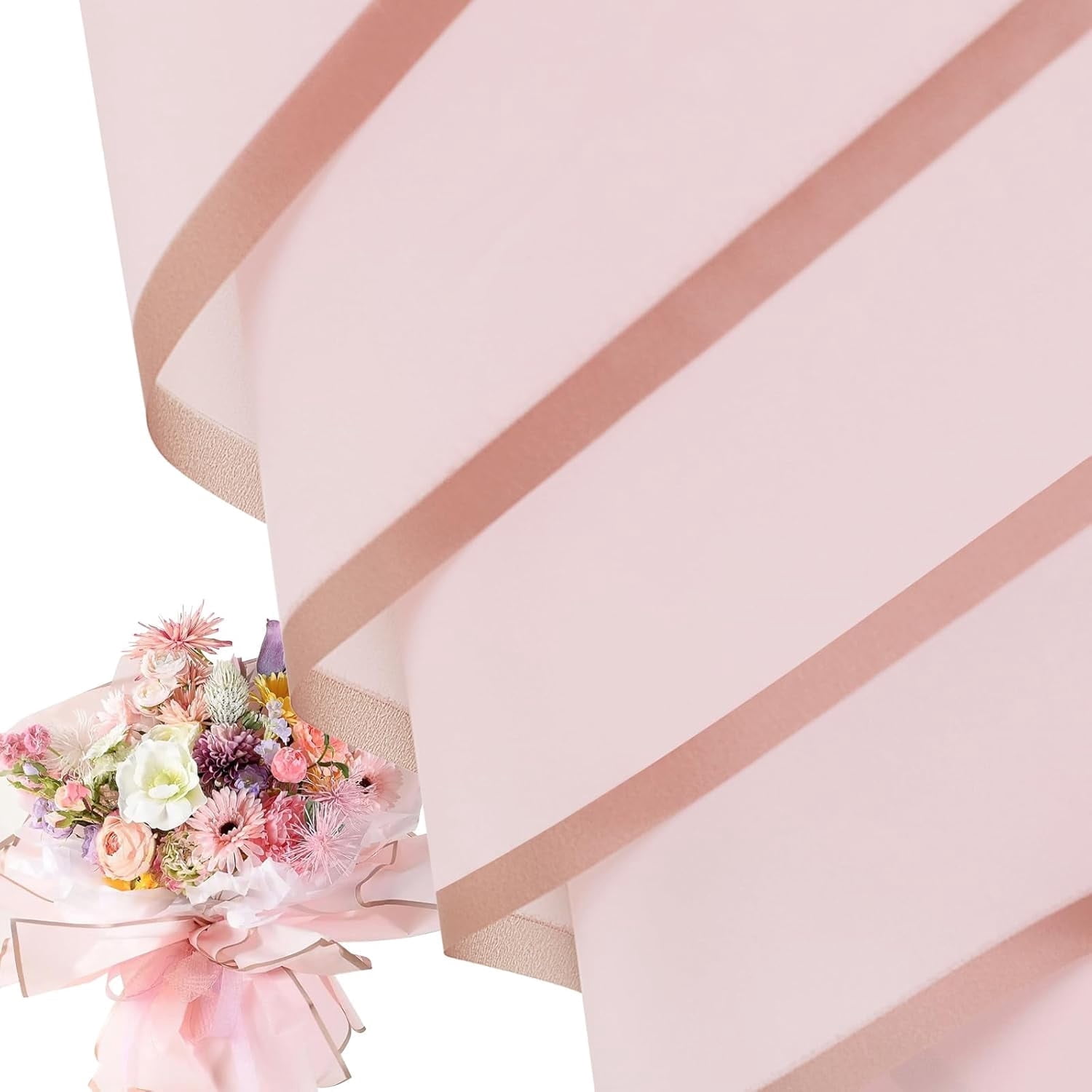 20 Sheet Flower Wrapping Paper - Waterproof Floral Bouquet Wrapping ...