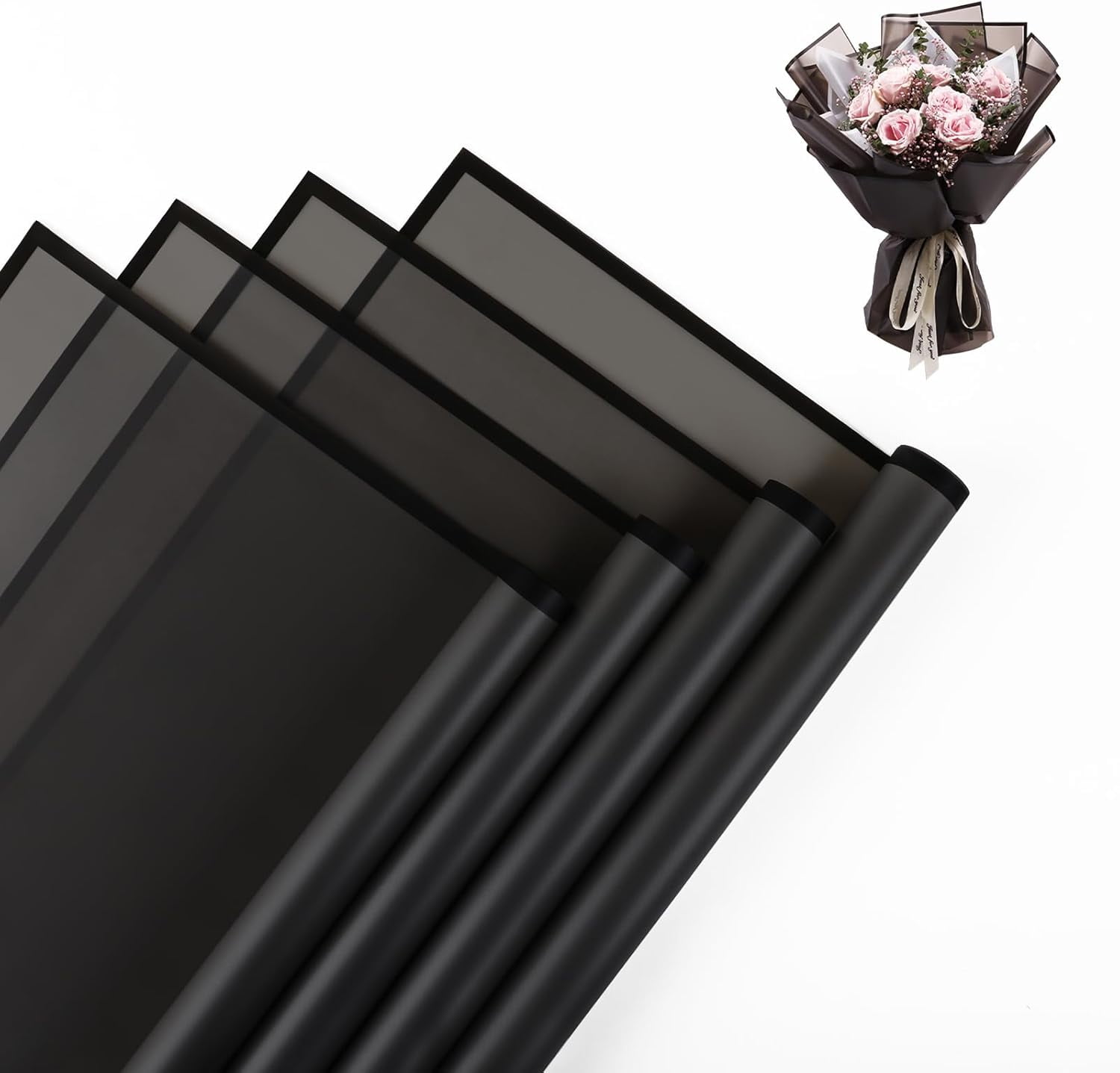 20 Sheet Flower Wrapping Paper - Waterproof Floral Bouquet Wrapping ...