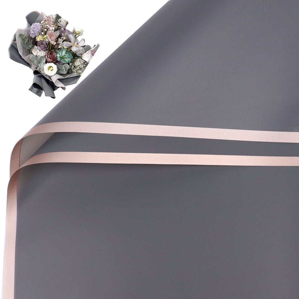 20 Sheet Gold Edge Flower Wrapping Paper, Florist Bouquet Supplies DIY ...