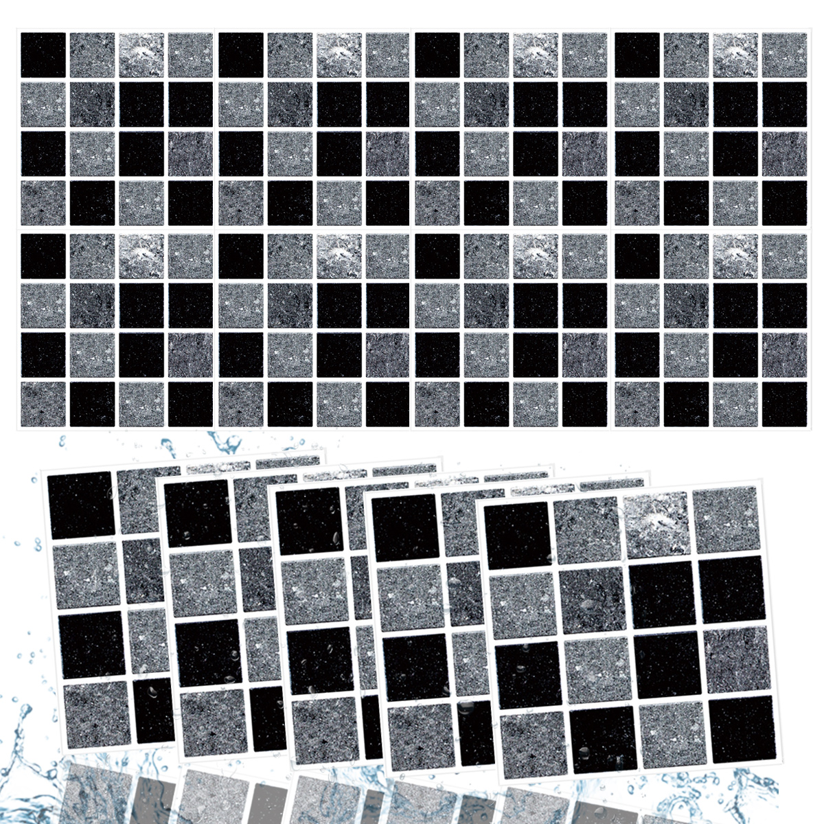 20 Sheet Mosaic Tile Transfer for Home Decor, Peel and Stick Self ...