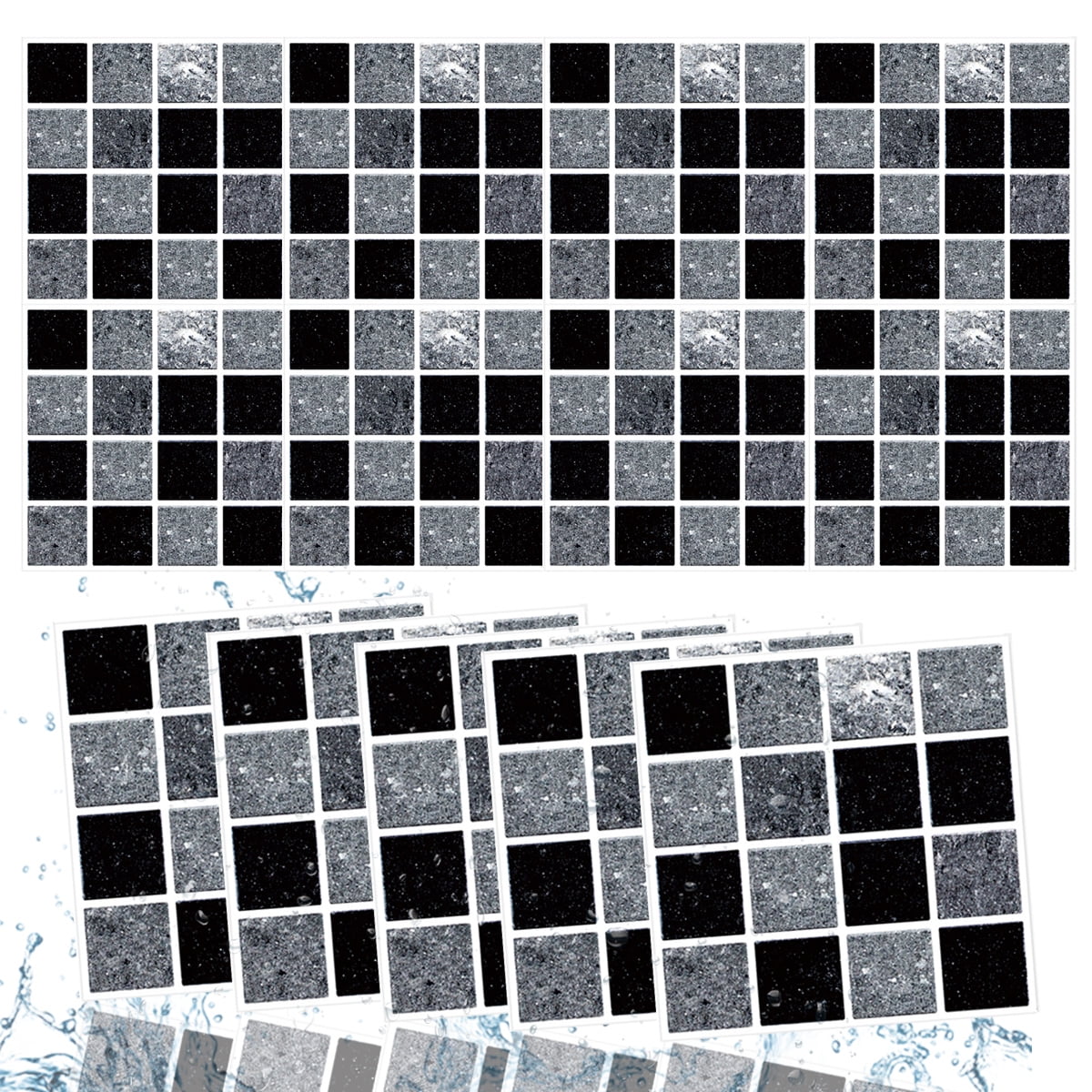 20 Sheet Mosaic Tile Transfer for Home Decor, Peel and Stick Self ...