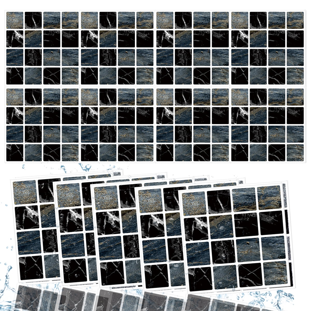 20 Sheet Mosaic Tile Transfer for Home Decor, Peel and Stick Self ...