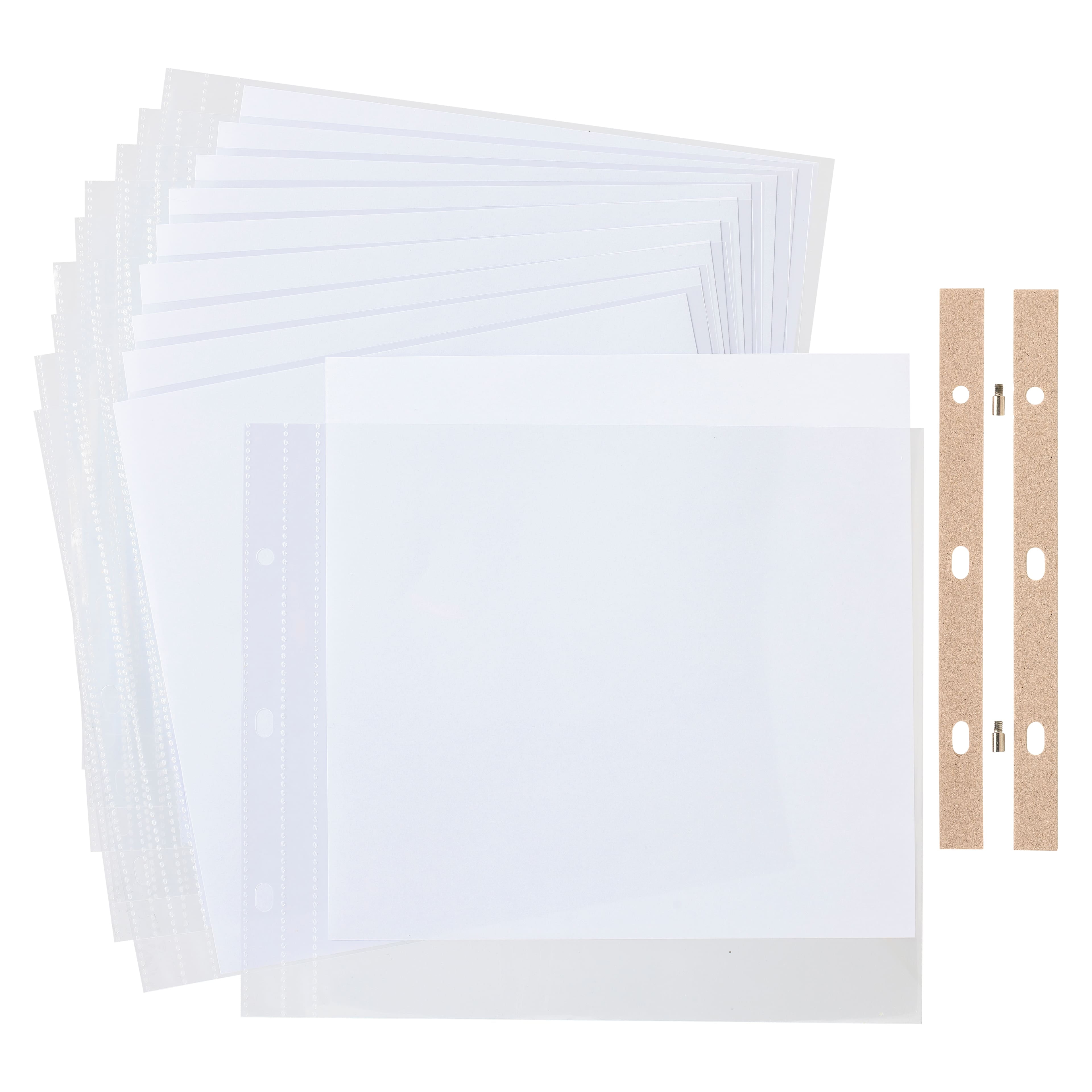 Recollections 20 Sheets (120 total) 8" x 8" White Scrapbook Photo Album ...