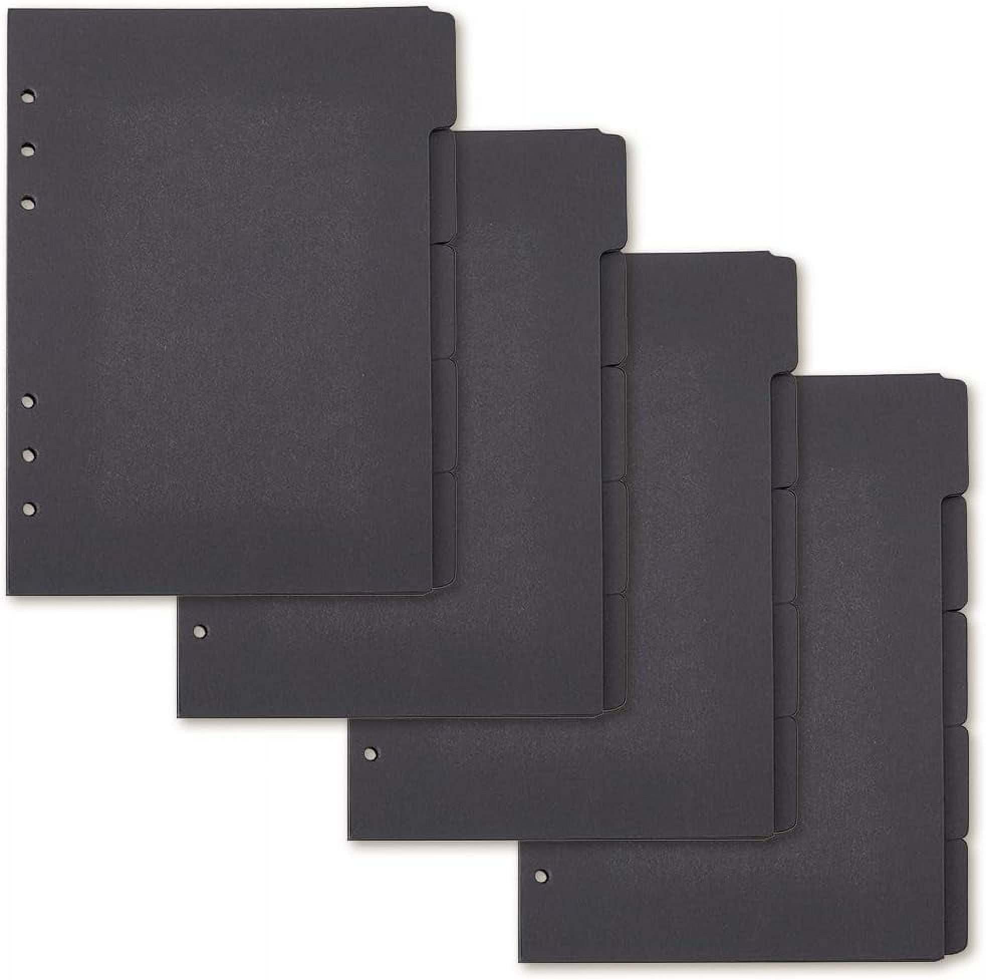 20 Sheets 5-Tab Binder Dividers A5 Paper 6 Holes Cover Ring Binder ...