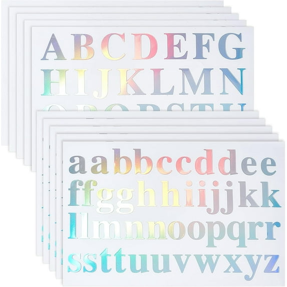 20 Sheets 710 Pcs Alphabet Stickers Self Adhesive Vinyl Letters Shinny ...