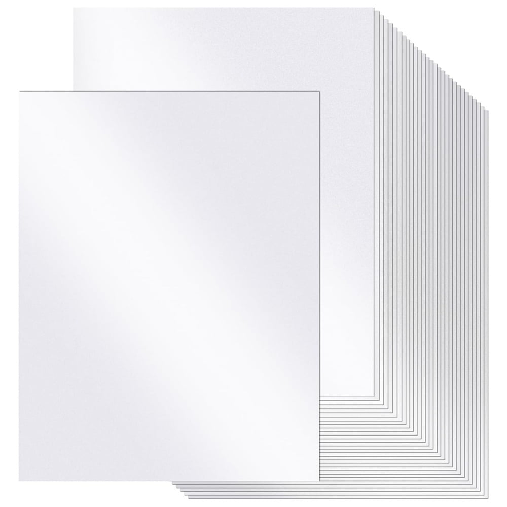 20 Sheets 8.5x11 Inch Beige Pearlescent Paper,Thicken Shimmer Cardstock ...