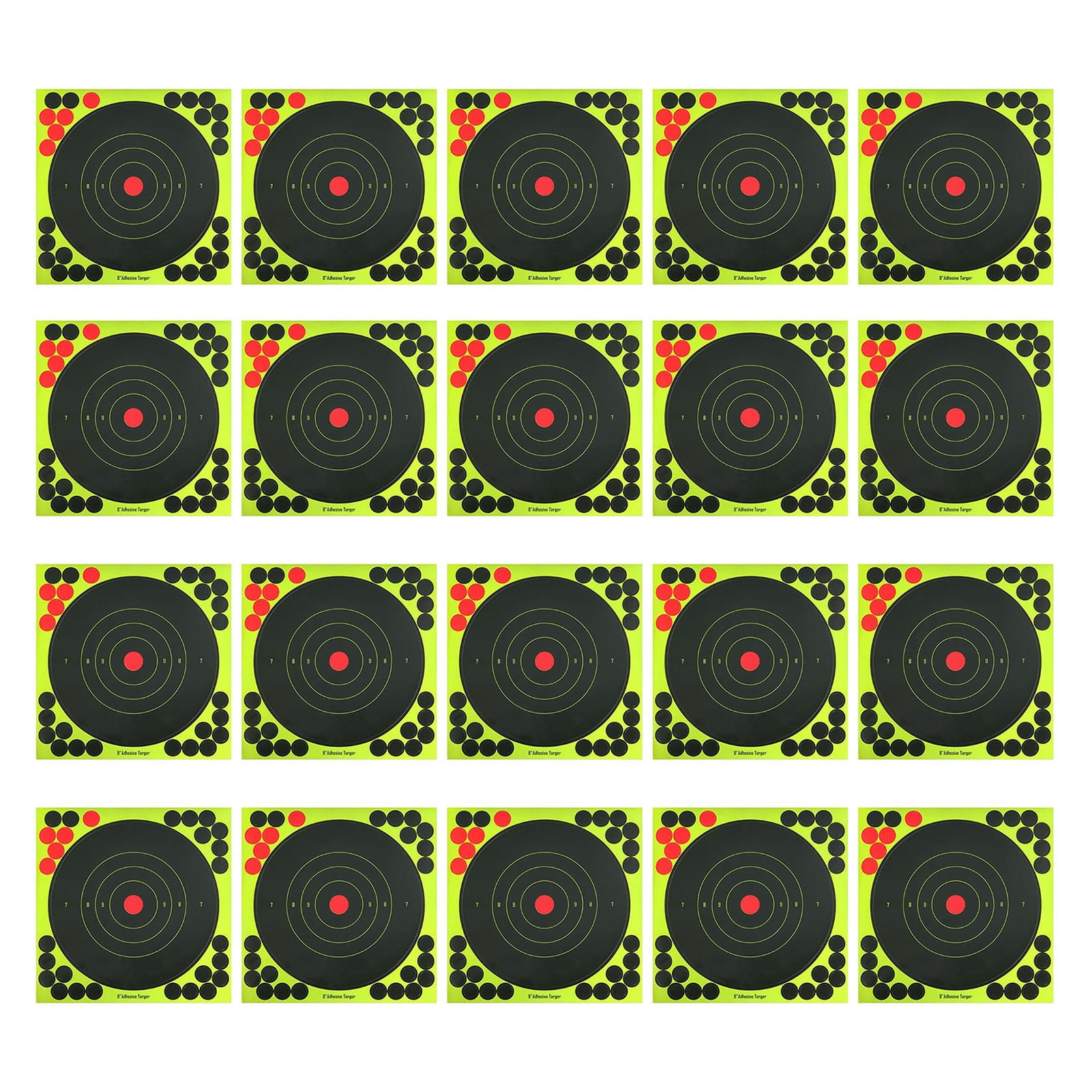 20 Sheets 8-Inch Target Paper Self-Adhesive Highly Visible Indoor ...