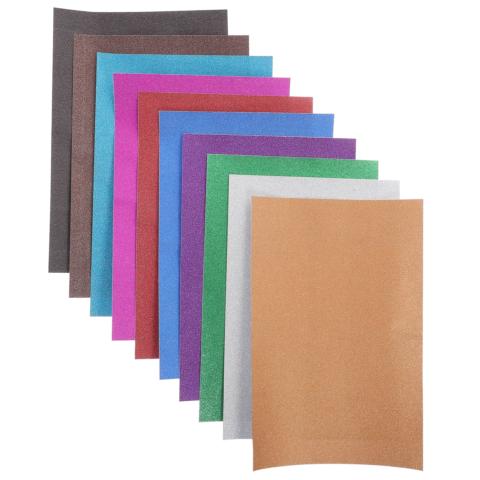 20 Sheets A4 Glitter Paper Craft Colored Cardstock Flash Gold Powder ...