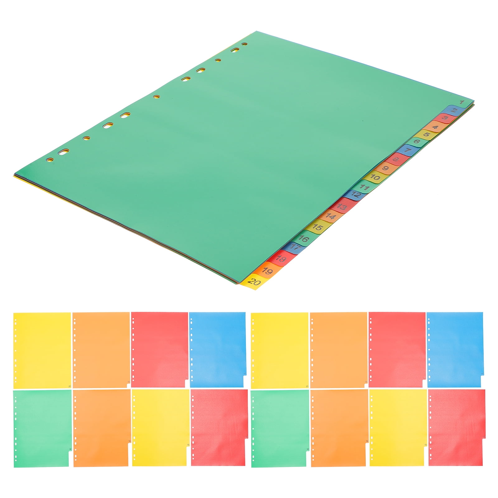 20 Sheets Adjustable Thick Paper Organizer Paper Dividers 29.7X21cm ...