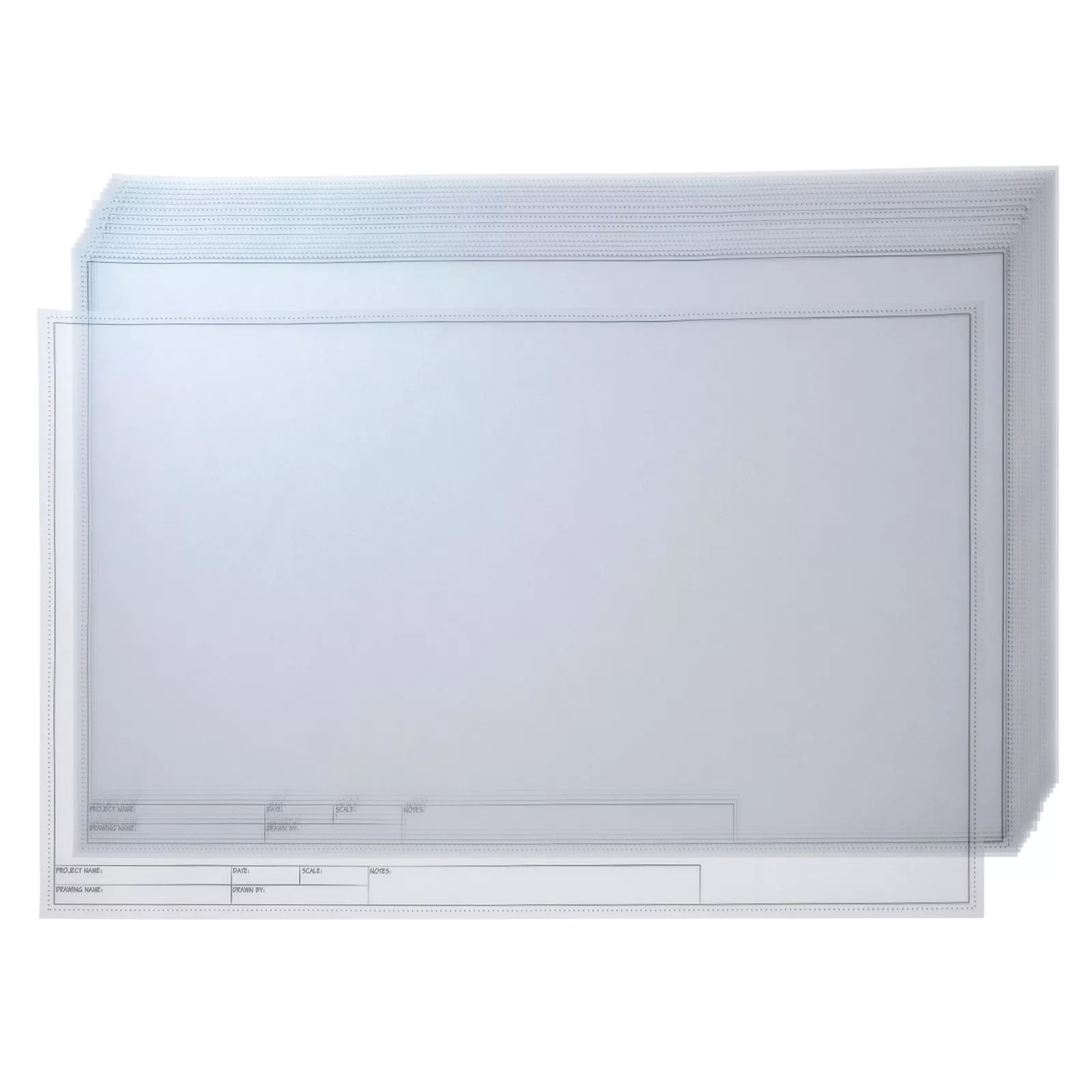 20 Sheets Architectural Vellum Paper with Engineer Title Block, 11x17 ...