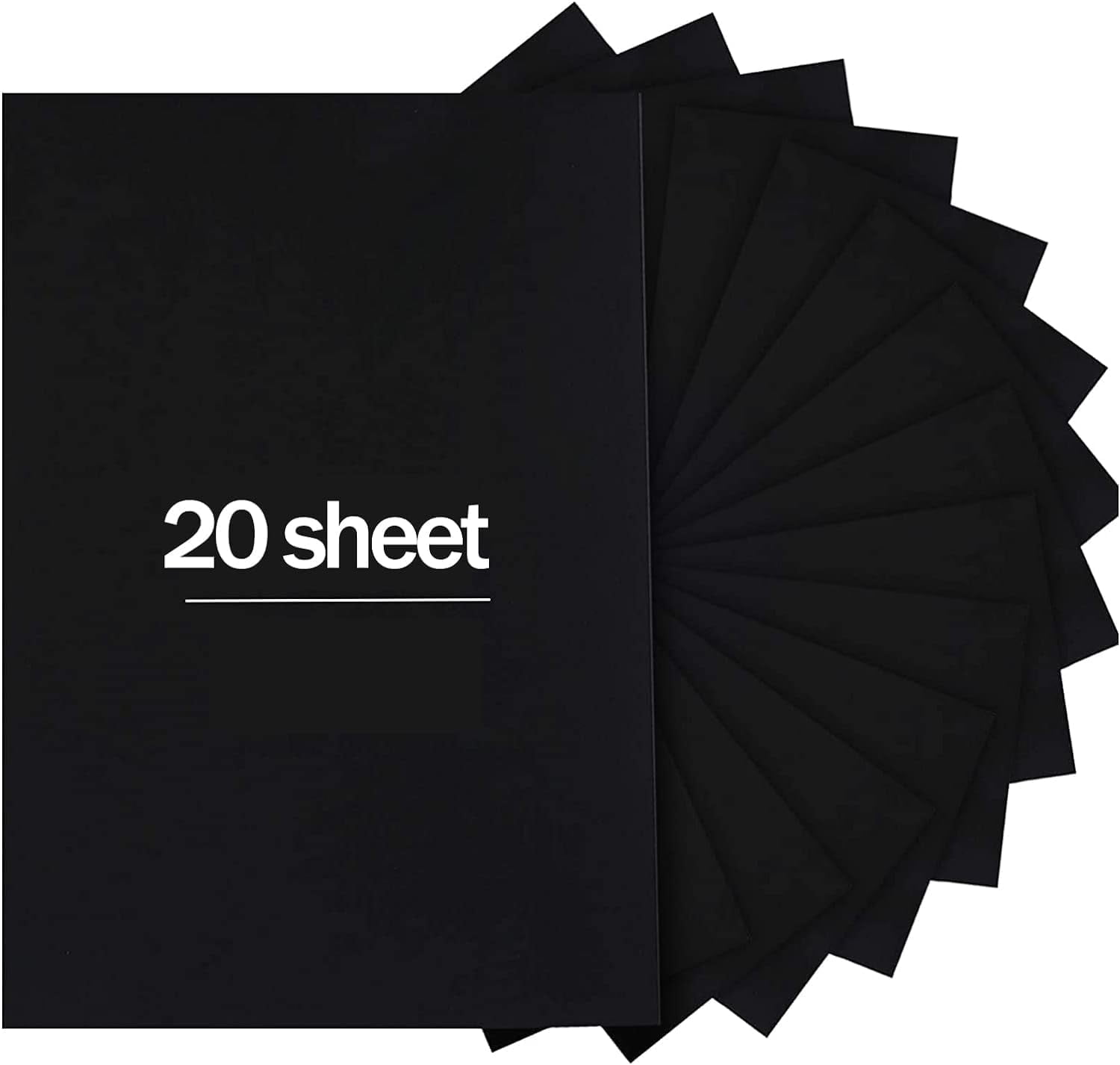 20 Sheets Black Cardstock 8.5 x 11, 250gsm/92lb Black cardstock Paper ...