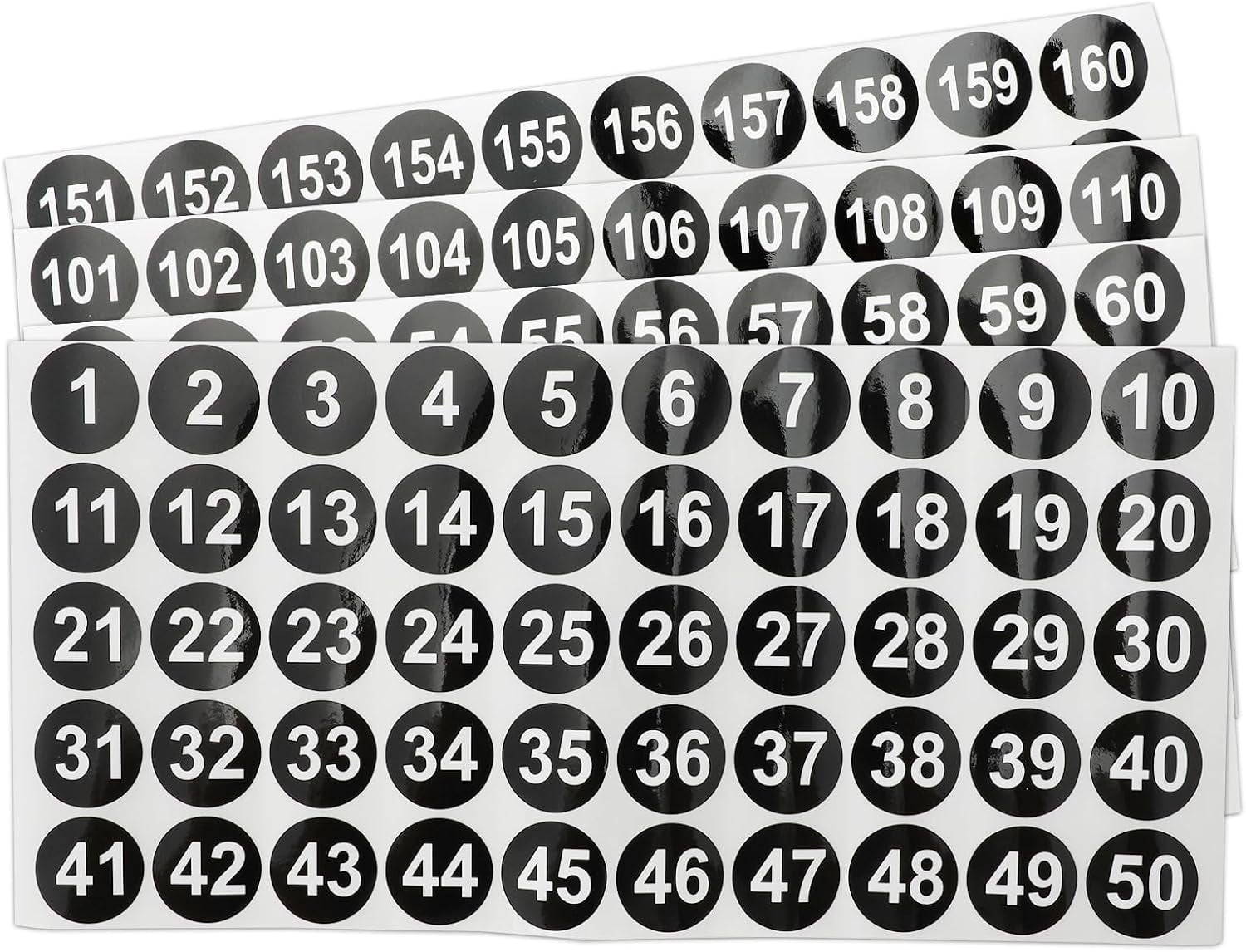 20 Sheets Black Number Stickers 1-200, Vinyl Self-Adhesive Waterproof ...