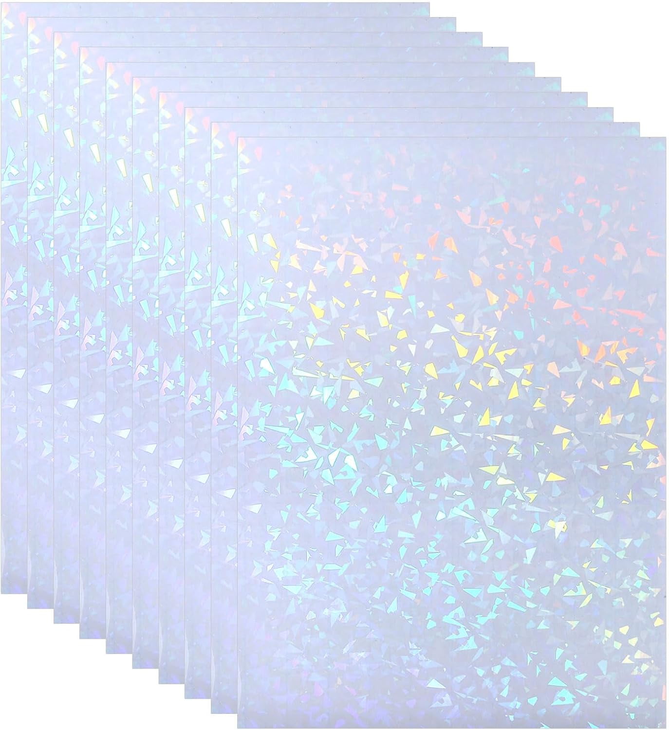 20 Sheets Clear Holographic Laminate Sheets, Holographic Vinyl Sheets ...