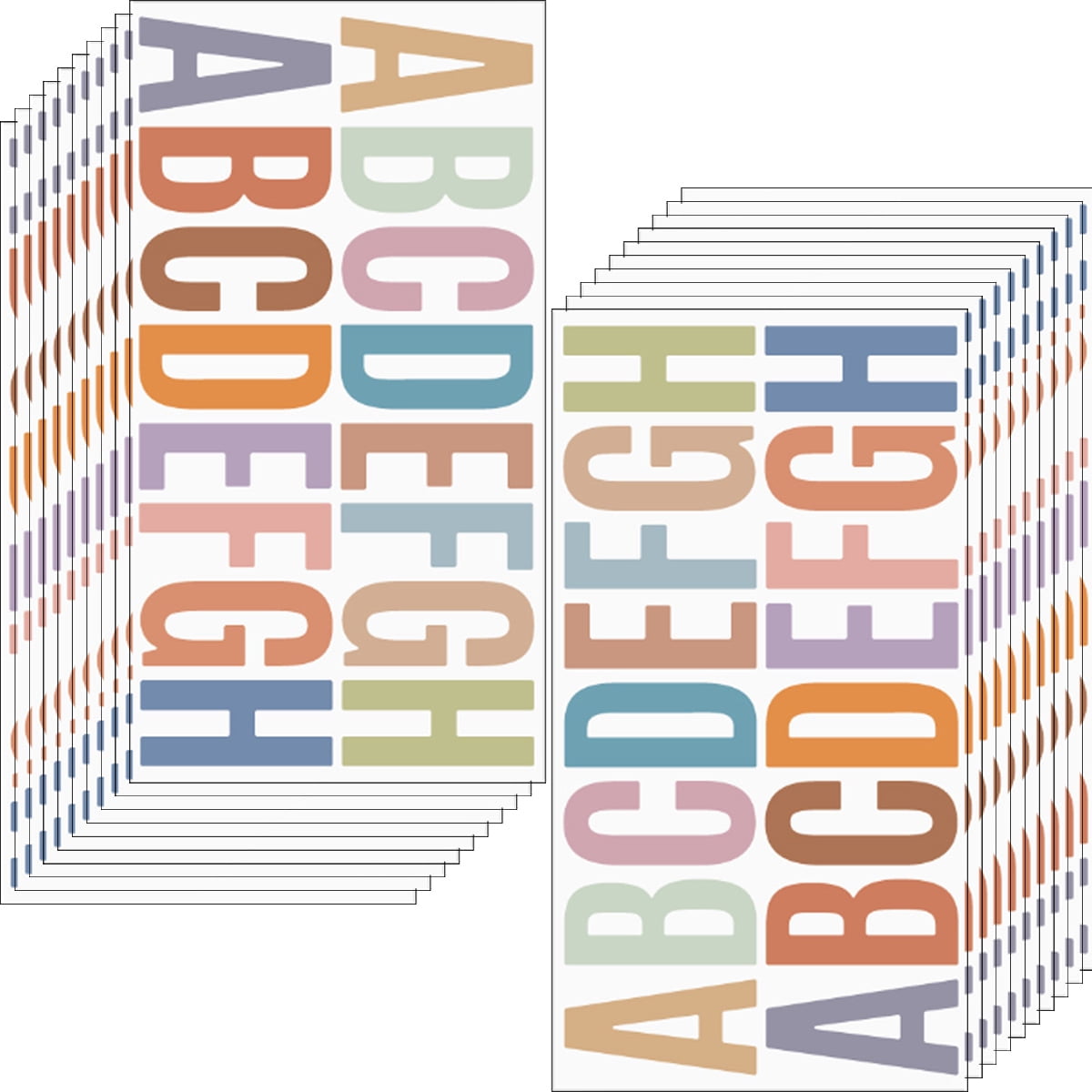 20 Sheets Colorful Letter Sticker, Alphabet Sticker Self Adhesive ...