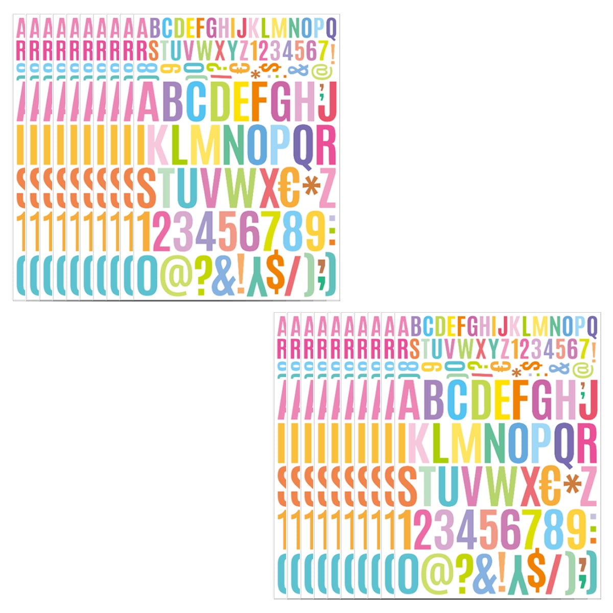 20 Sheets Colorful Letter Sticker, Alphabet Sticker Self Adhesive ...
