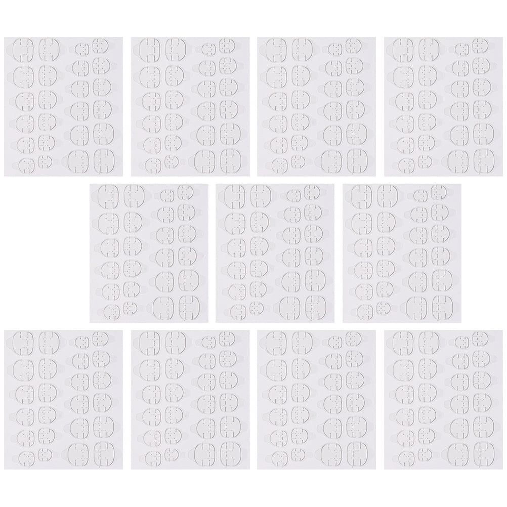20 Sheets Double Sided Adhesive Nail Stickers Clear Nail Gel False ...