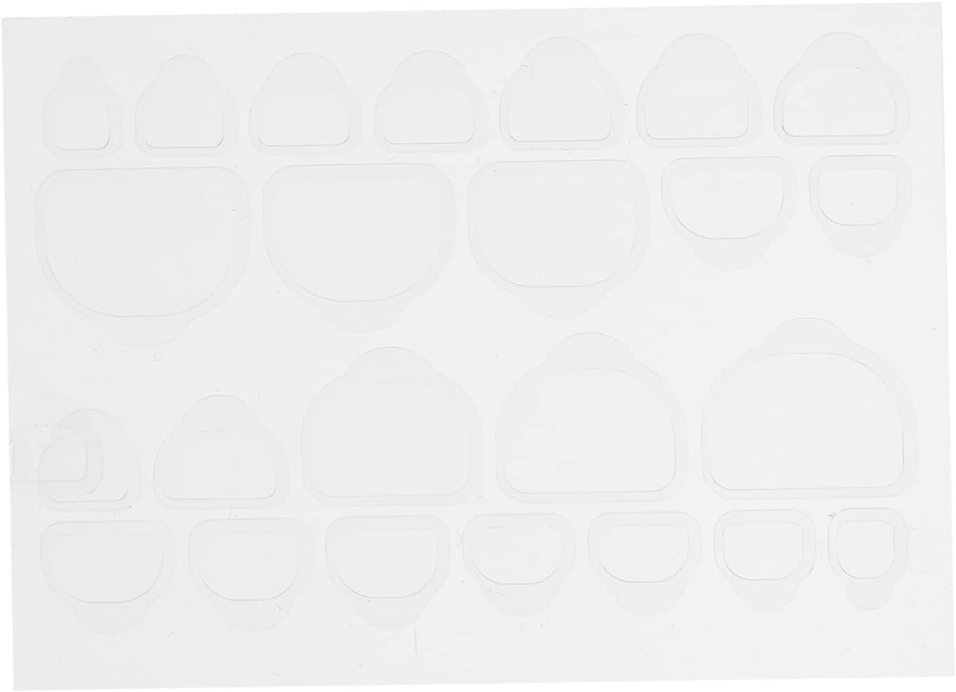 20 Sheets Double Sided Adhesive il Stickers Transparent Stickers Double ...