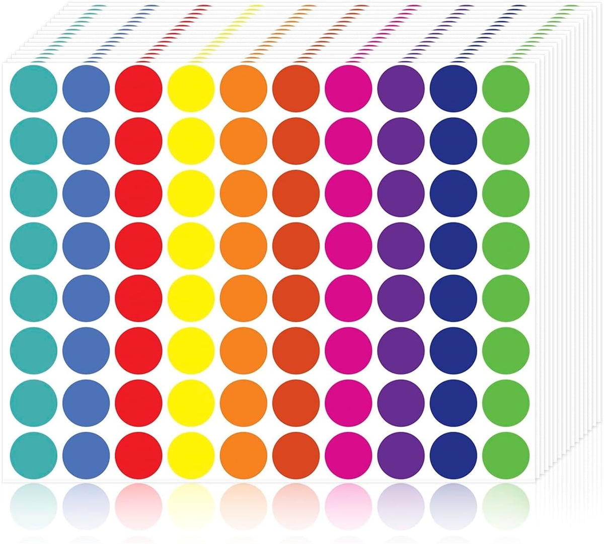 20 Sheets Envelope Sealing Label Paper,Color Coding Label,Round Colored ...