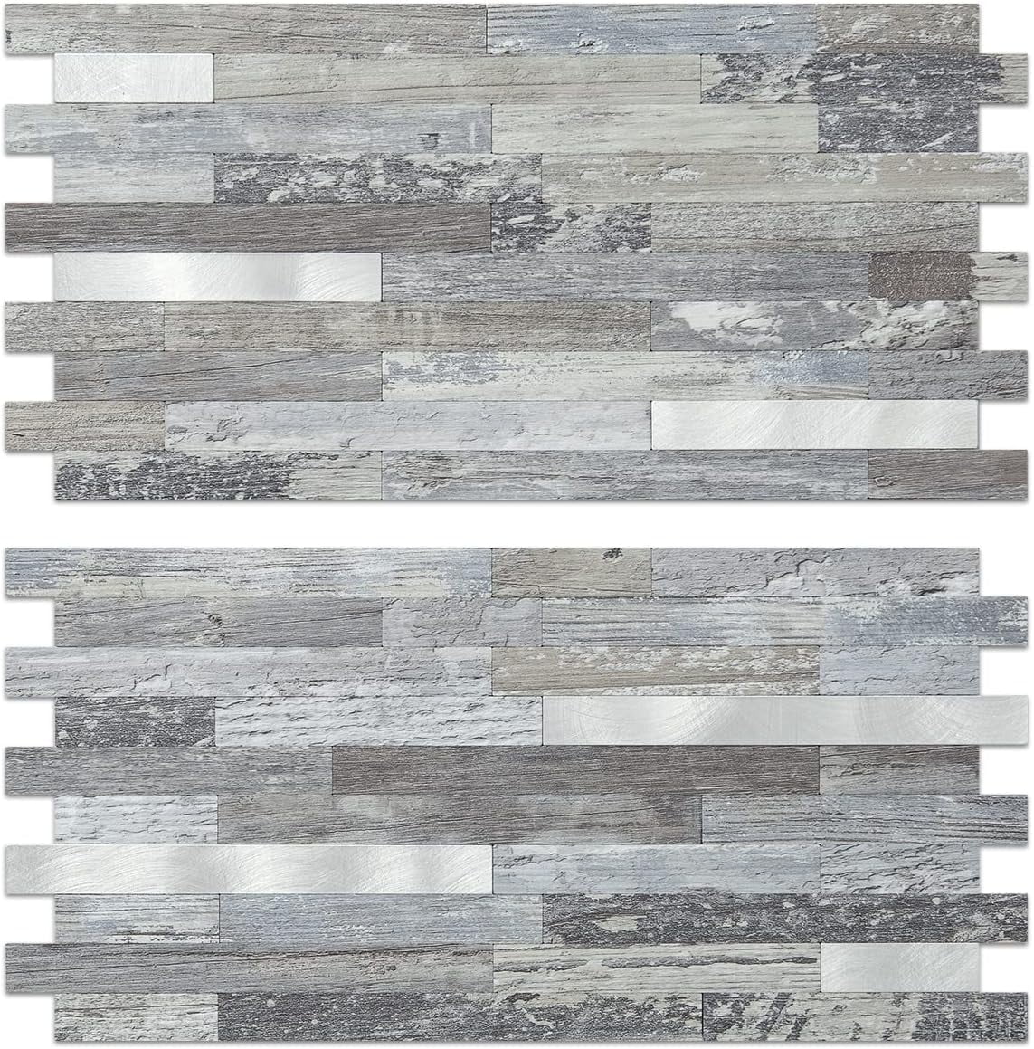 20 Sheets Faux Stone Peel and Stick Backsplash, White Marble Look PVC ...